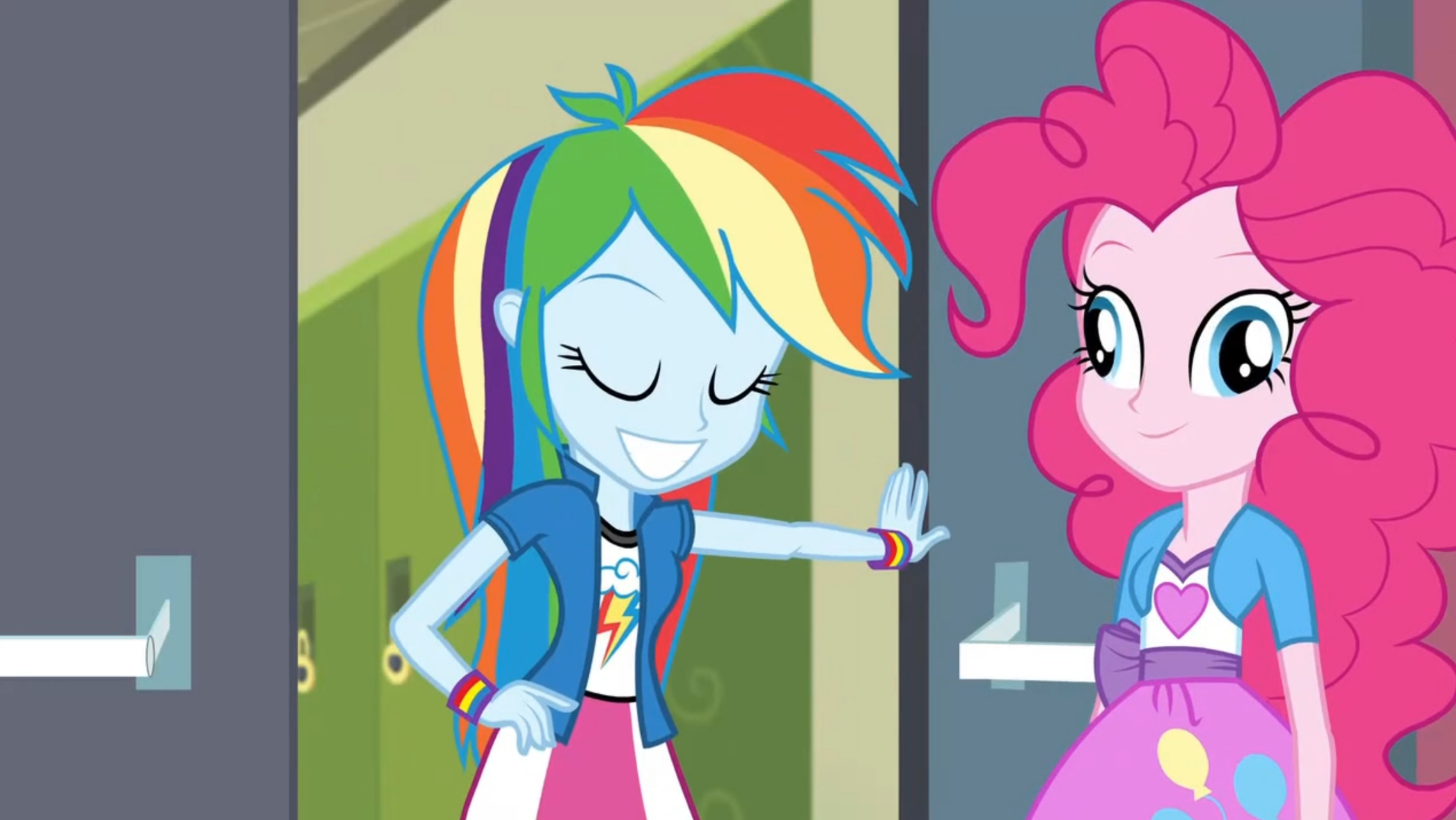 #2827049 - safe, screencap, pinkie pie, rainbow dash, equestria girls ...