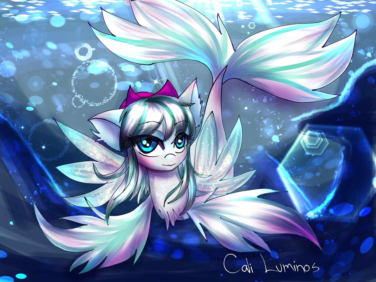 #2827568 - safe, artist:cali luminos, oc, oc only, merpony, sea pony ...