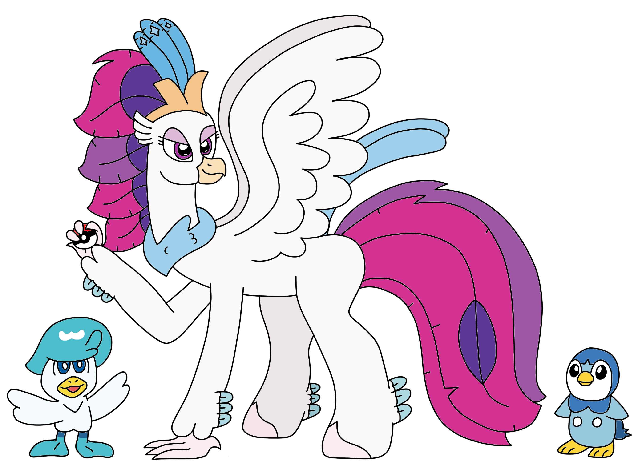 #2818011 - safe, artist:supahdonarudo, queen novo, classical hippogriff ...