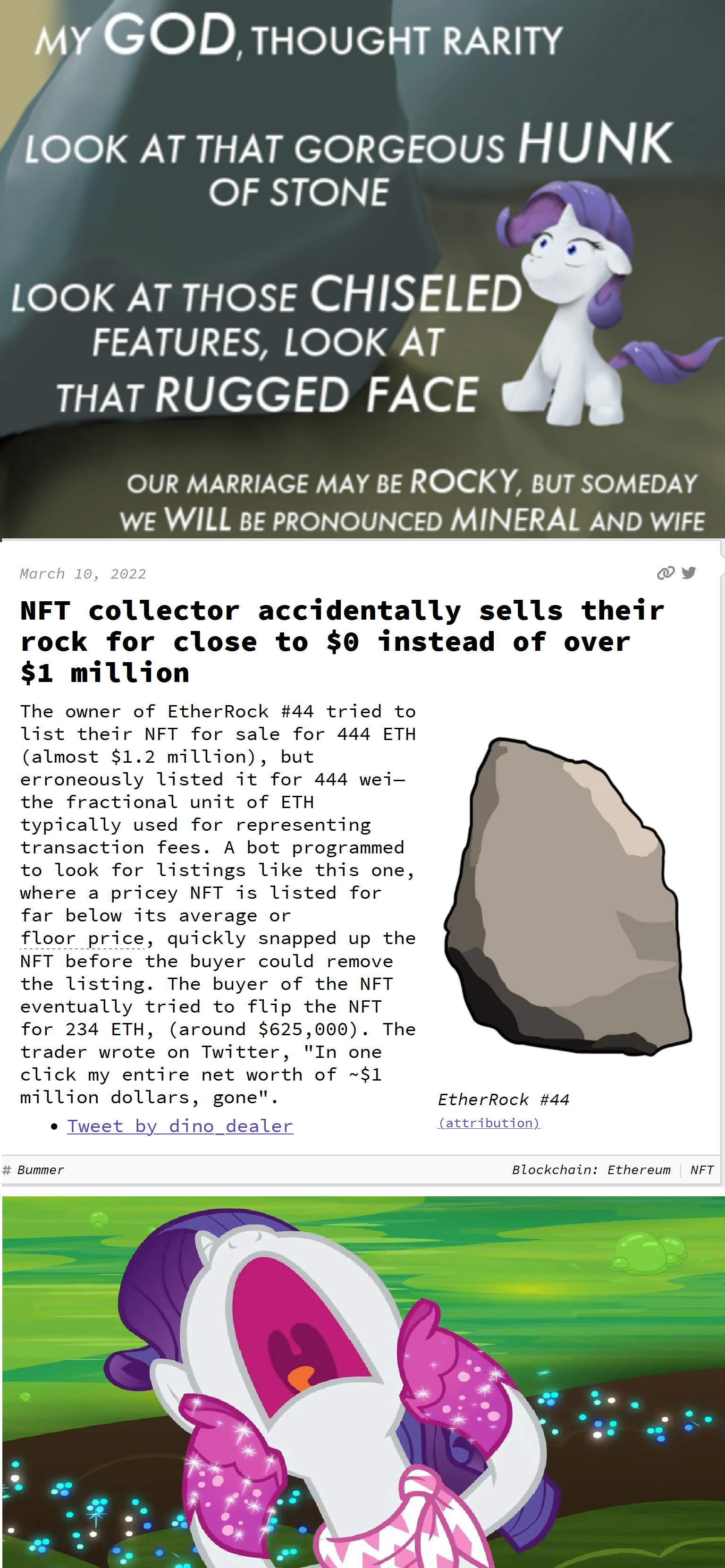 #2830673 - safe, rarity, g4, 1000 hours in ms paint, nft, screaming ...