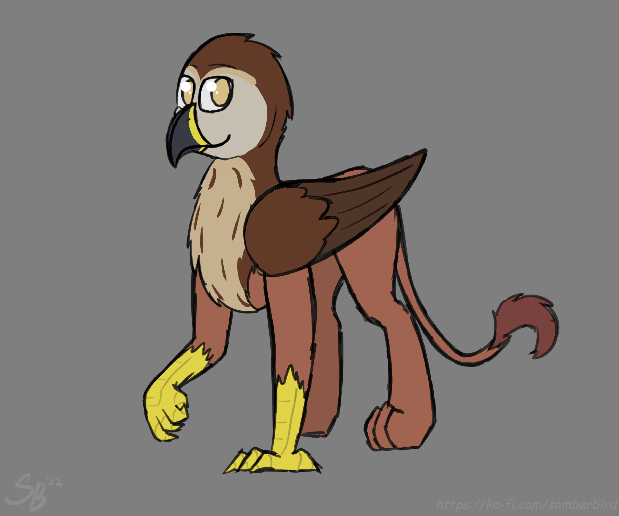 #2834480 - safe, artist:somber, oc, oc only, griffon, griffon oc, high res, male, sketch, solo ...