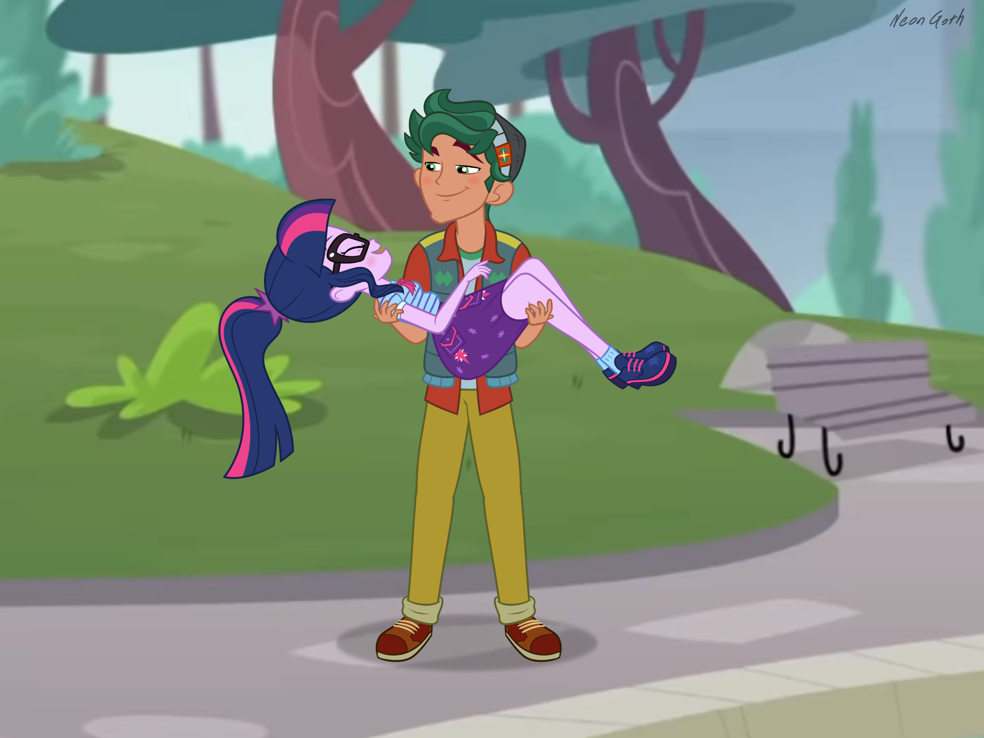 #2821266 - safe, artist:neongothic, sci-twi, timber spruce, twilight ...