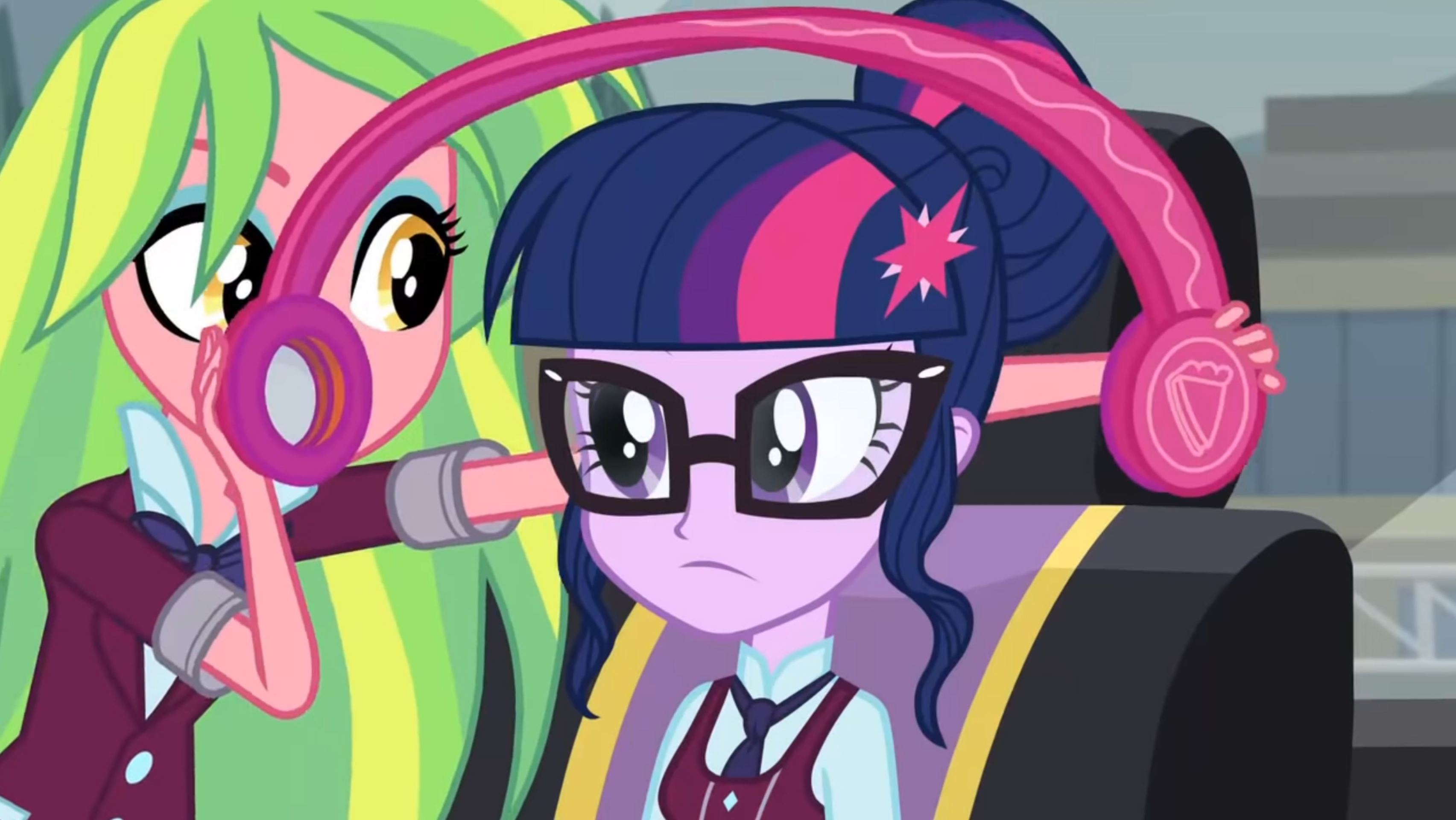 #2821803 - safe, screencap, lemon zest, sci-twi, twilight sparkle ...