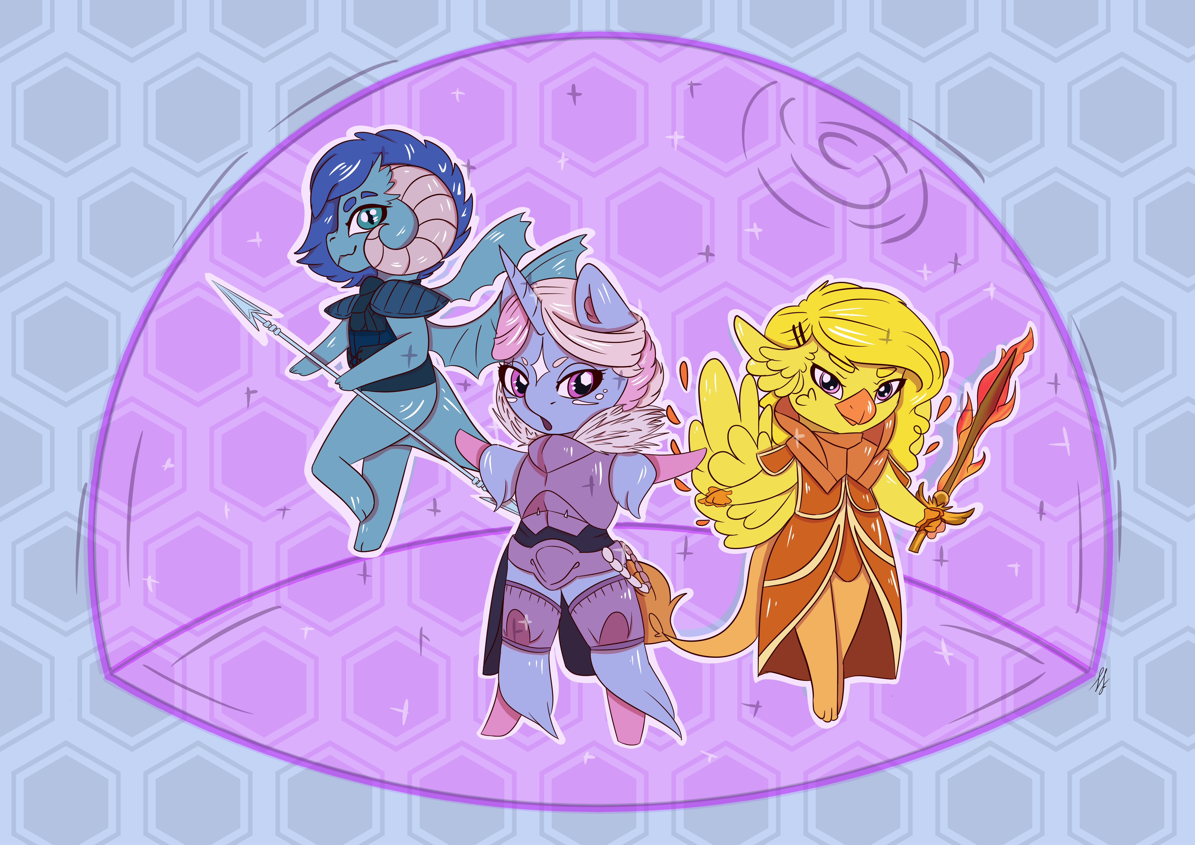 #2848063 - safe, artist:prismapony, oc, oc:destiny, oc:minra, oc:prisma ...