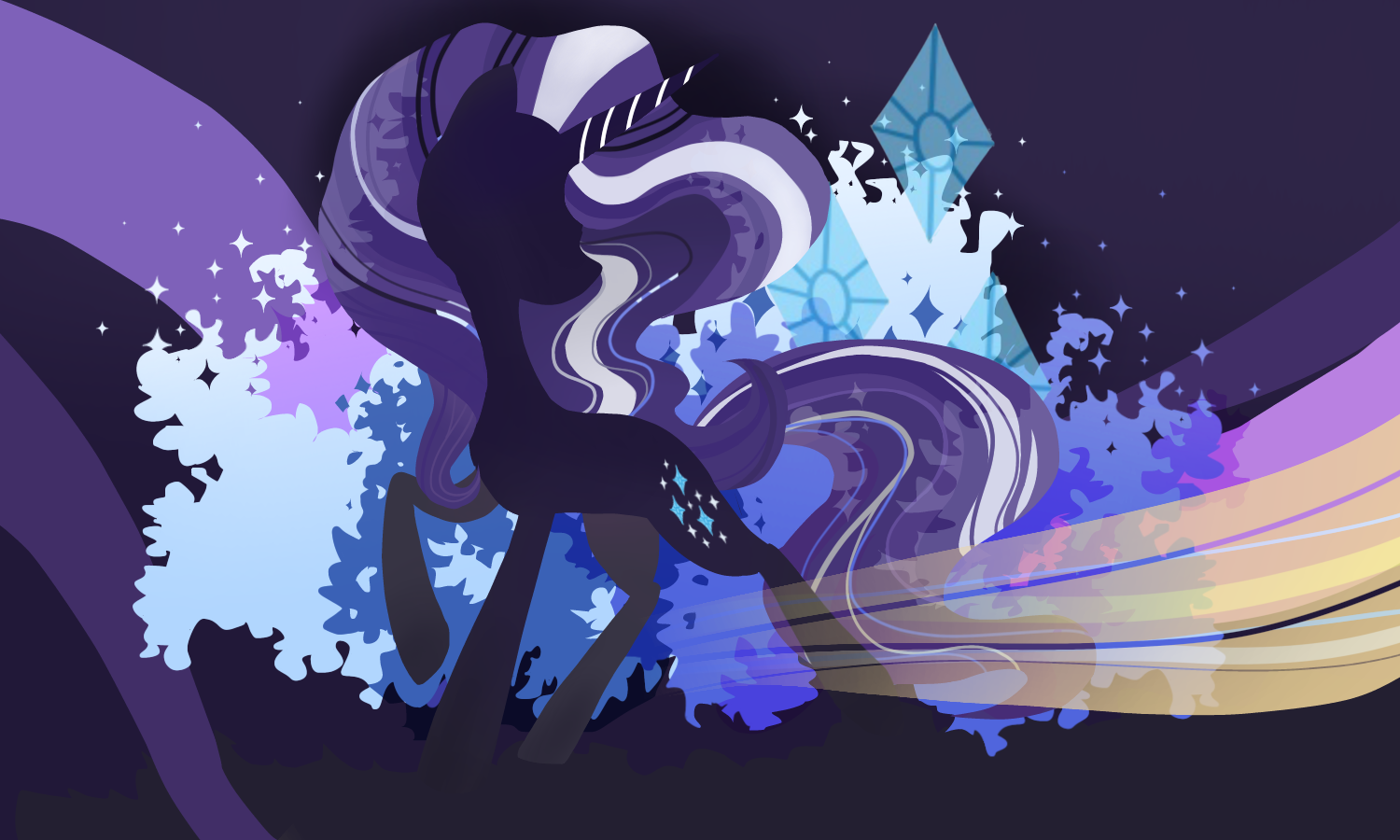 #2850532 - safe, artist:rily, nightmare rarity, rarity, pony, unicorn ...
