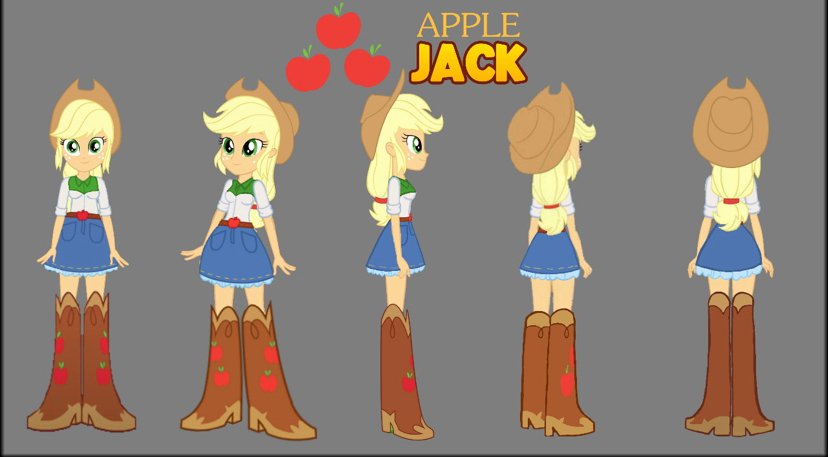 #2838030 - safe, artist:rupahrusyaidi, applejack, equestria girls, belt ...