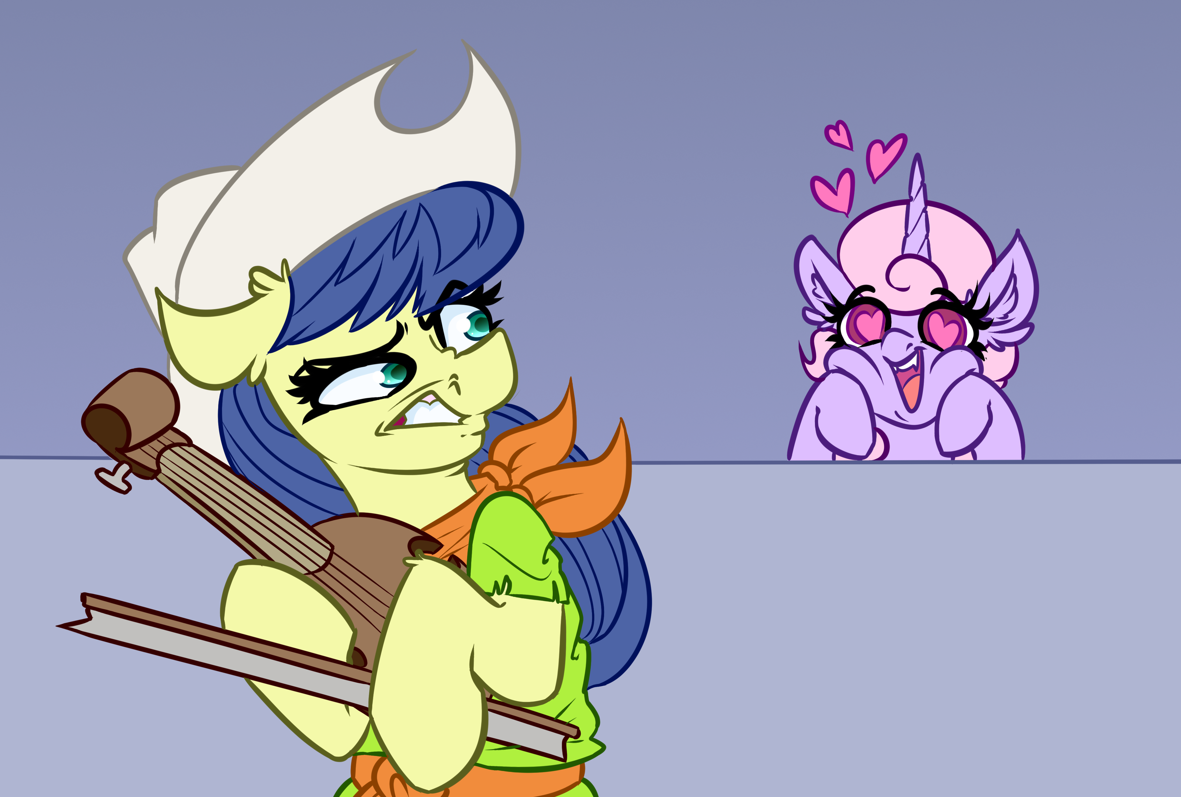 #2868245 - safe, artist:witchtaunter, fiddlesticks, oc, earth pony ...