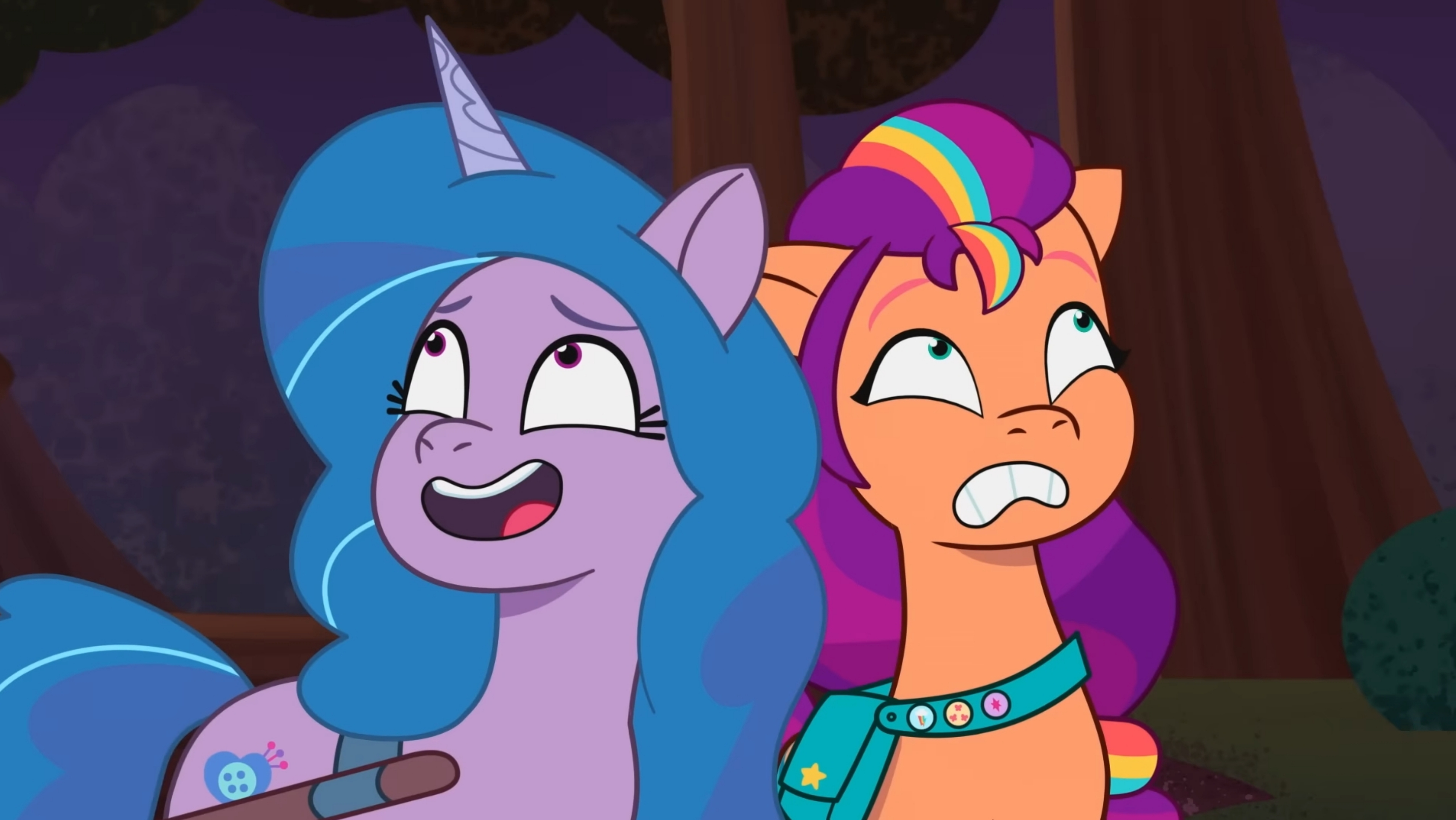 #2868679 - safe, screencap, izzy moonbow, sunny starscout, earth pony ...