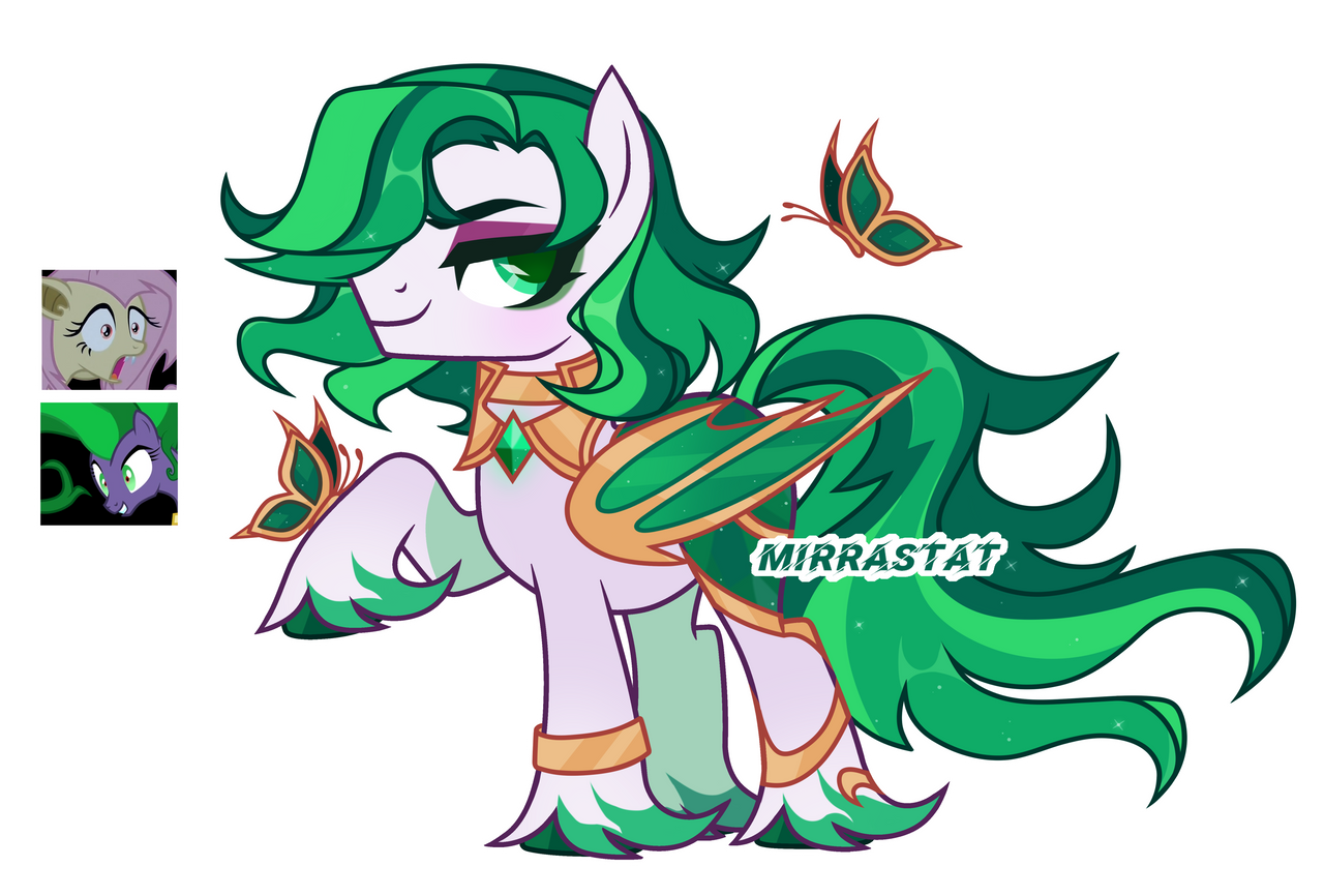 #2858480 - safe, artist:mirrastat, fluttershy, mane-iac, oc, bat pony ...