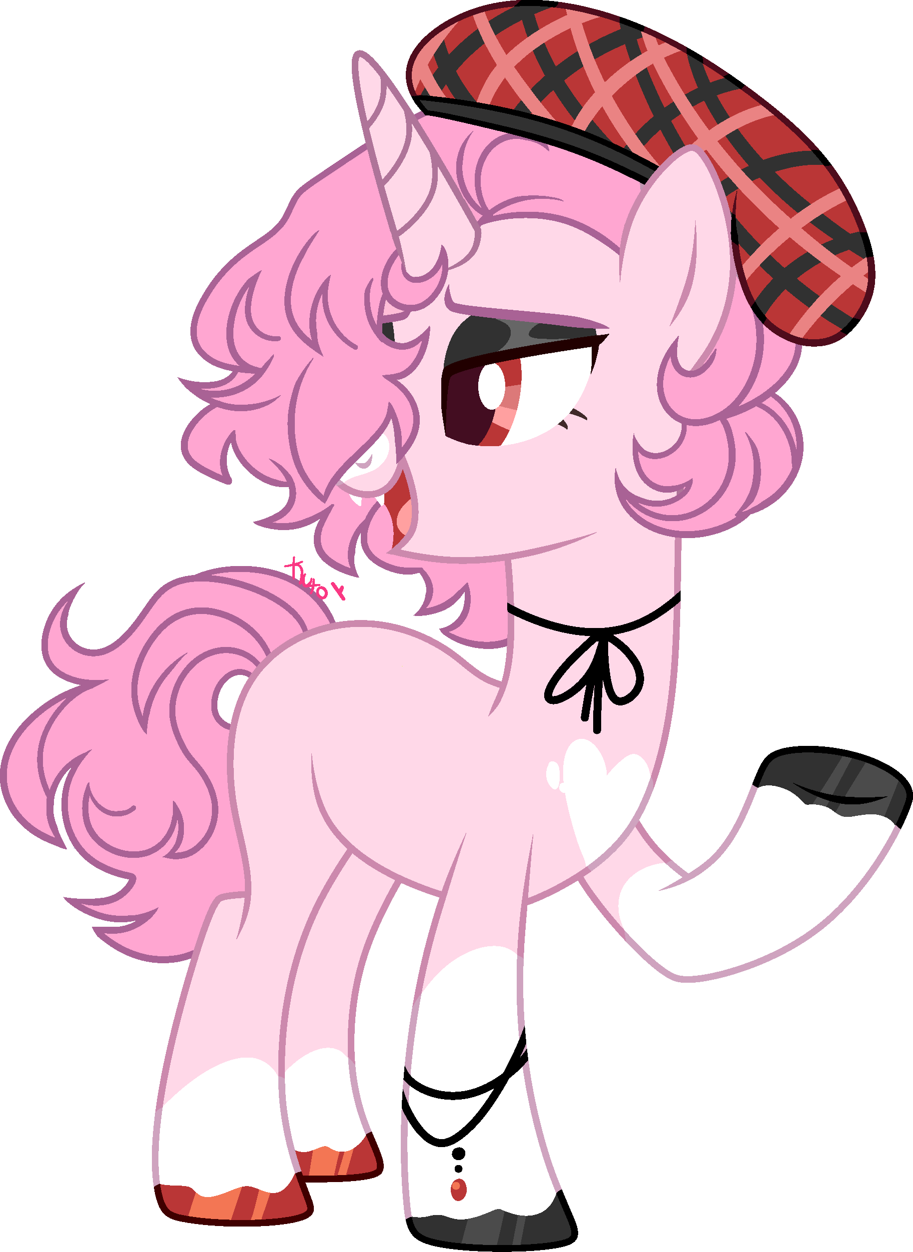 #2860533 - safe, artist:kurosawakuro, oc, pony, unicorn, beret, female ...