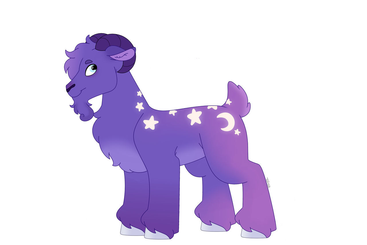 #2861726 - safe, artist:itstechtock, oc, oc:cosmos, goat, male, simple ...