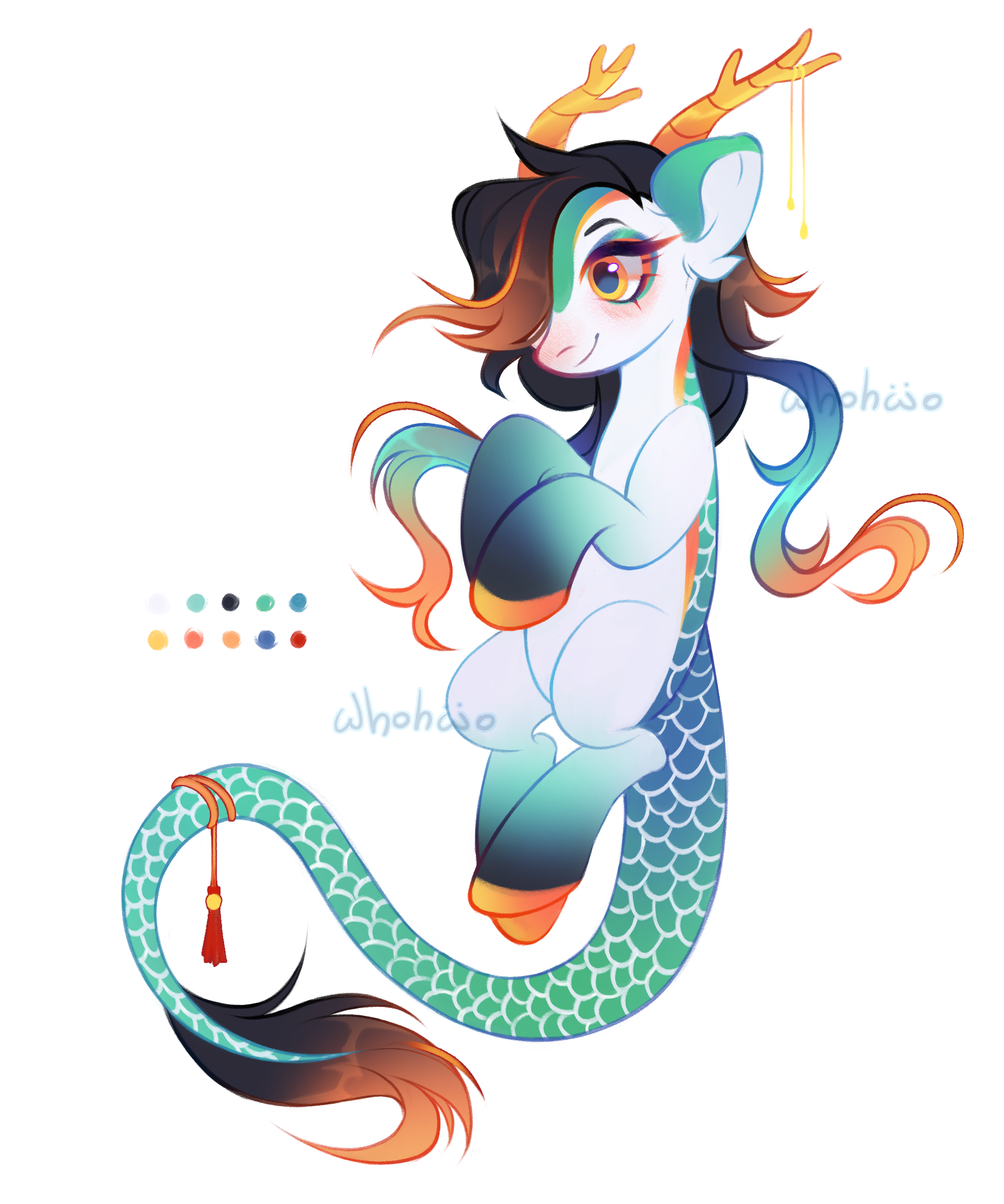 #2889713 - safe, artist:whohwo, dracony, dragon, hybrid, pony, simple ...