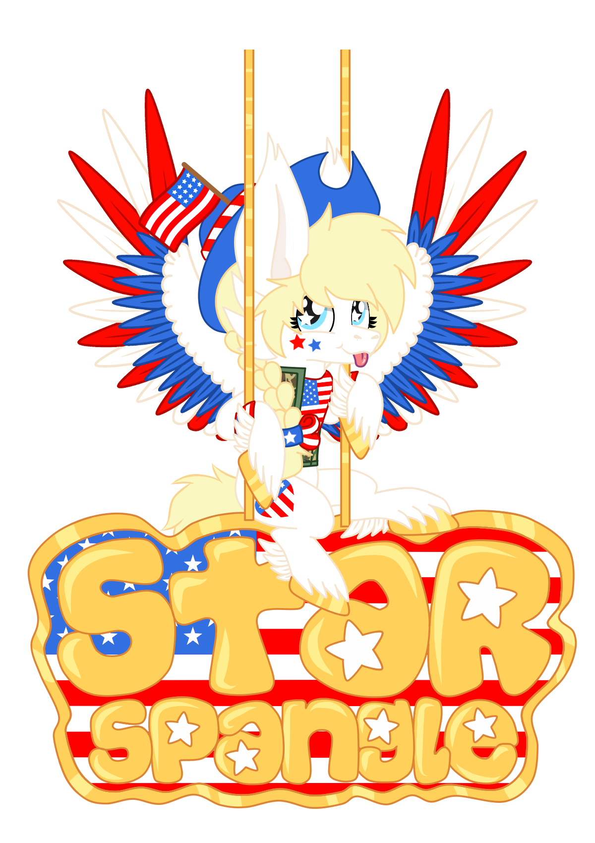 #2892083 - safe, oc, oc only, oc:star spangle, pegasus, pony, :p, badge ...