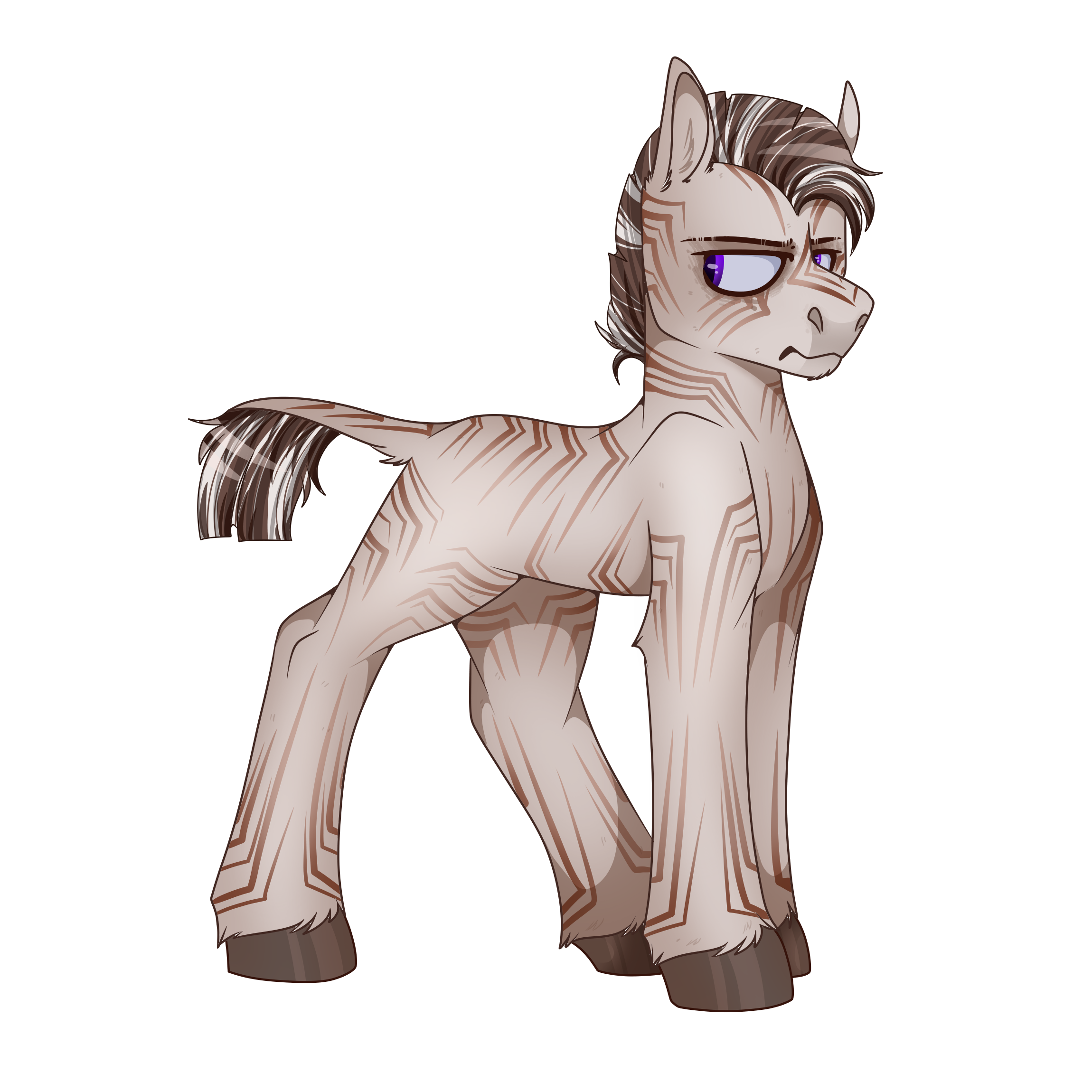 #2896193 - safe, artist:molars, oc, oc:handler, zebra, shading, simple ...