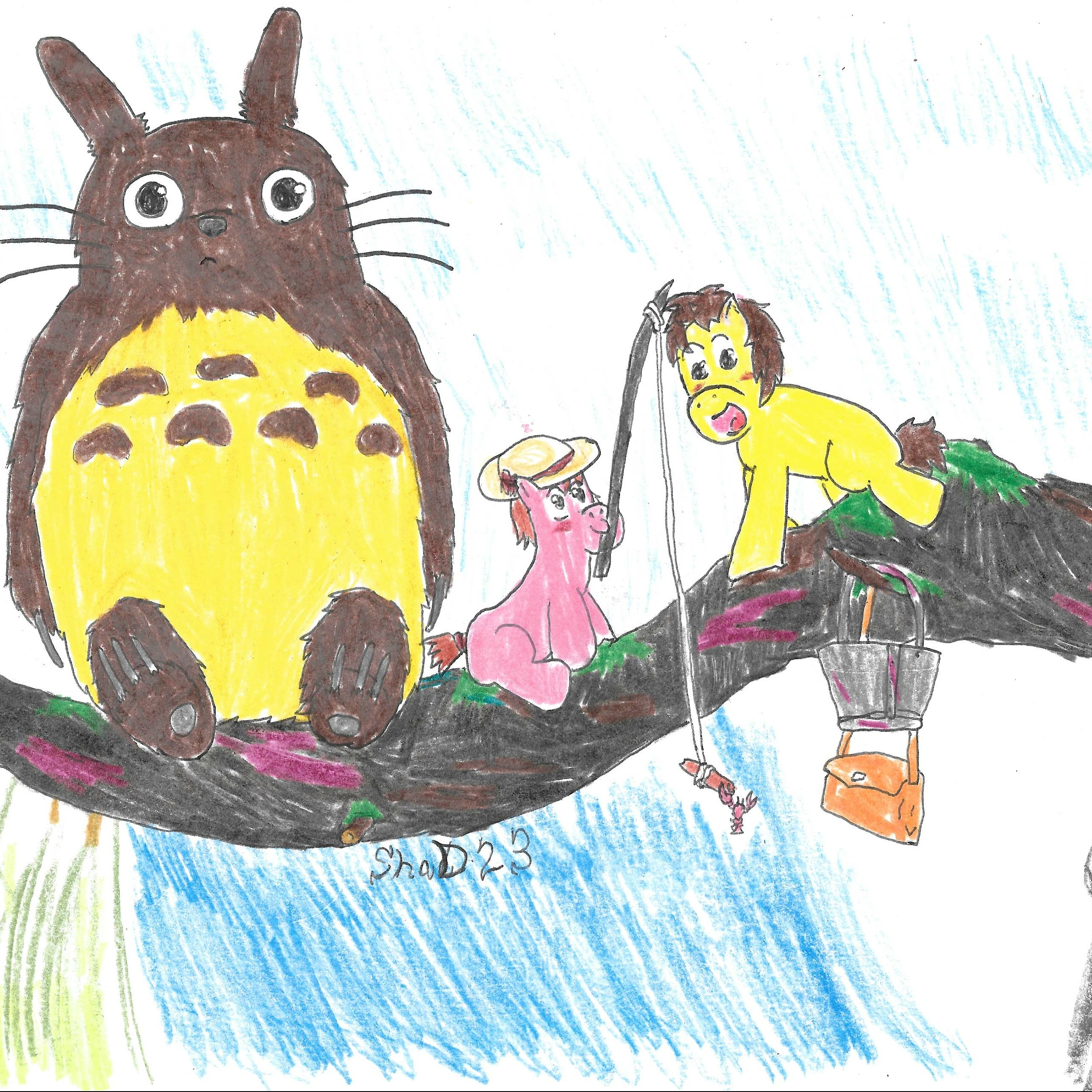 #2880534 - safe, earth pony, pony, fishing rod, high res, my neighbor ...