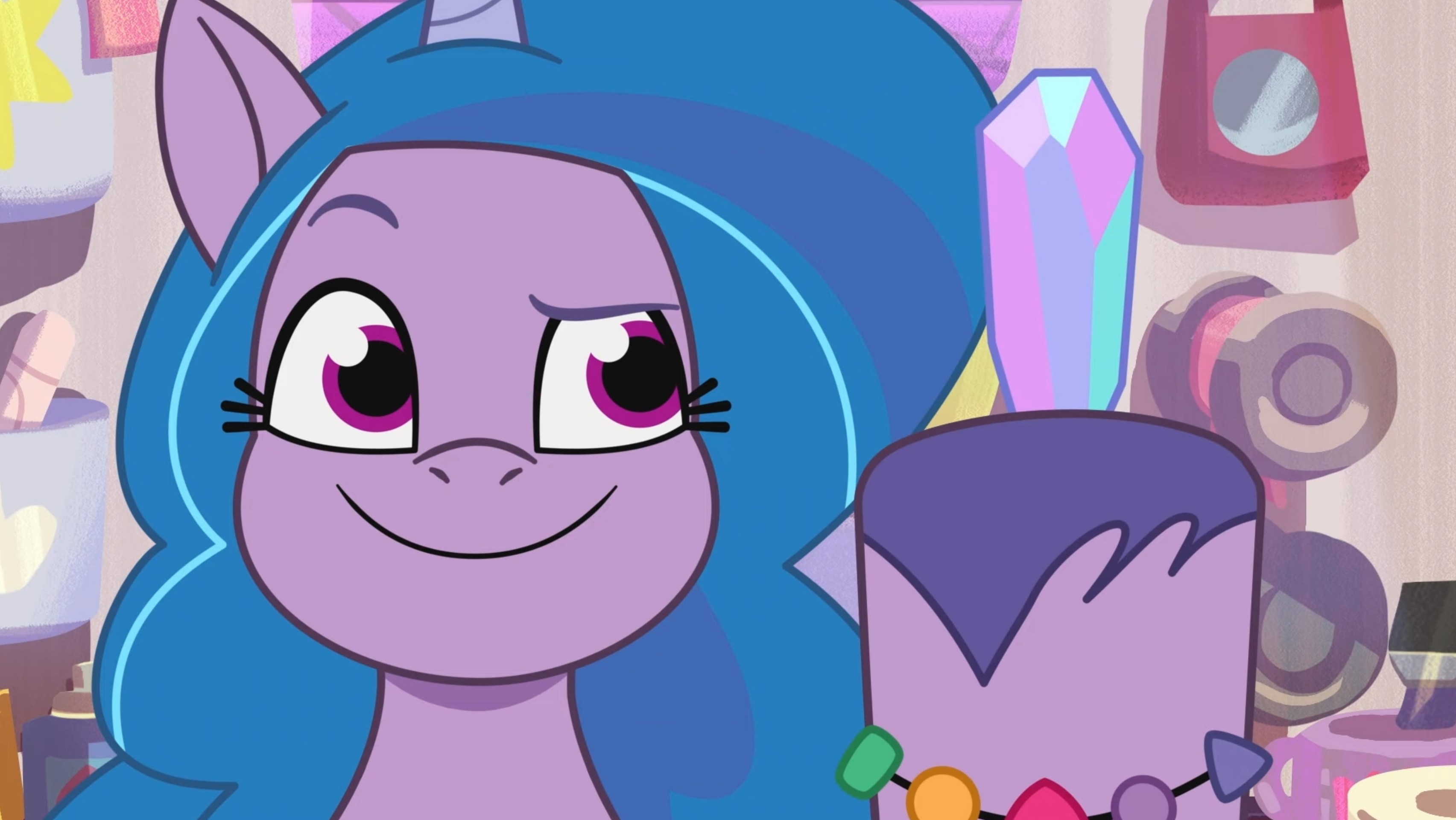 #2883453 - safe, screencap, izzy moonbow, pony, unicorn, dumpster ...