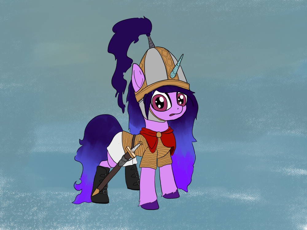#2905413 - safe, artist:slamjam, izzy moonbow, pony, unicorn, g5, armor ...