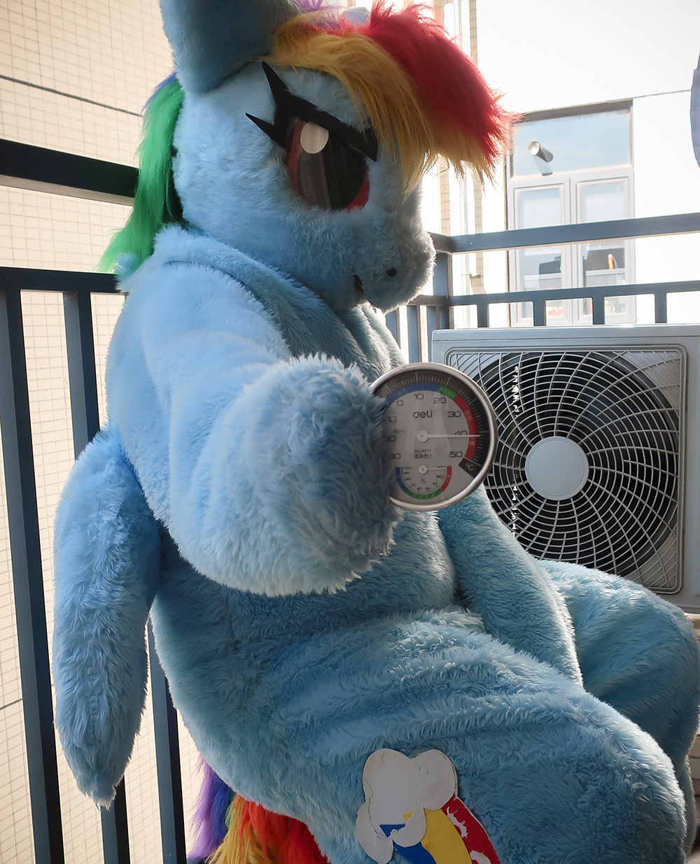 #2906399 - safe, artist:rogerdaily, rainbow dash, clothes, cosplay ...