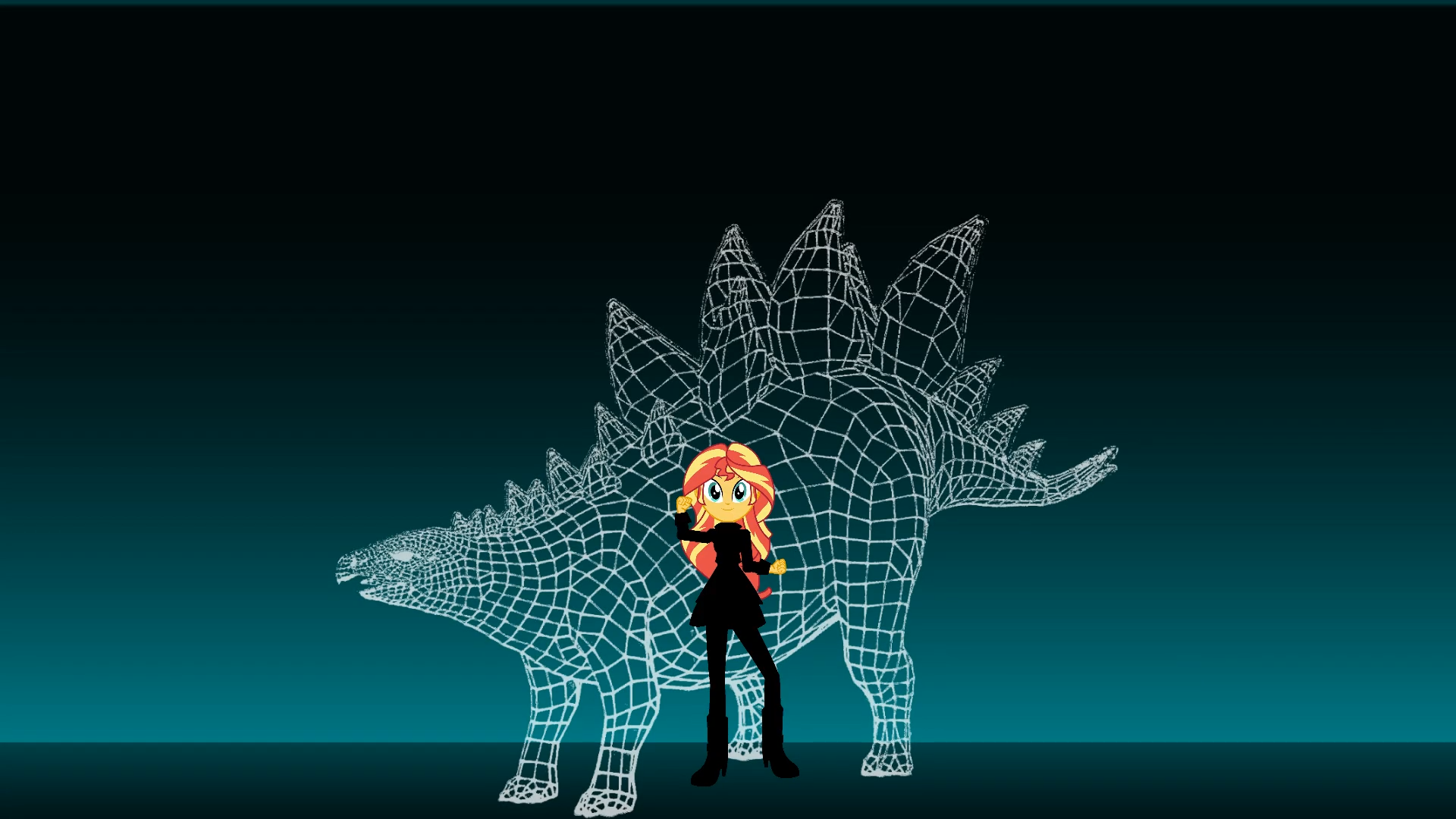 #2908081 - artist needed, safe, sunset shimmer, dinosaur, human ...