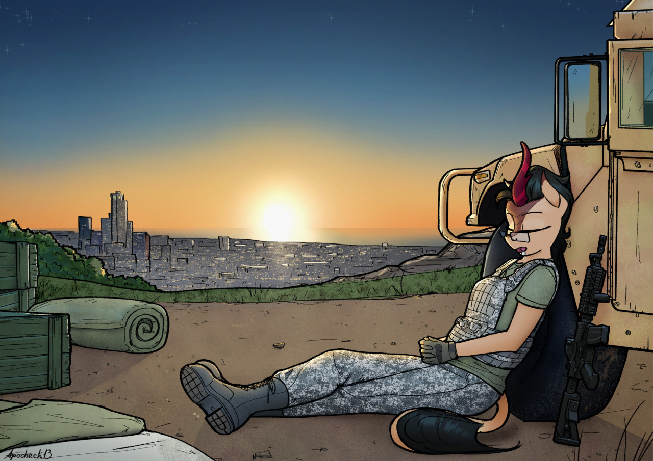 #2909240 - safe, artist:apocheck13, oc, oc only, oc:hexen, kirin ...