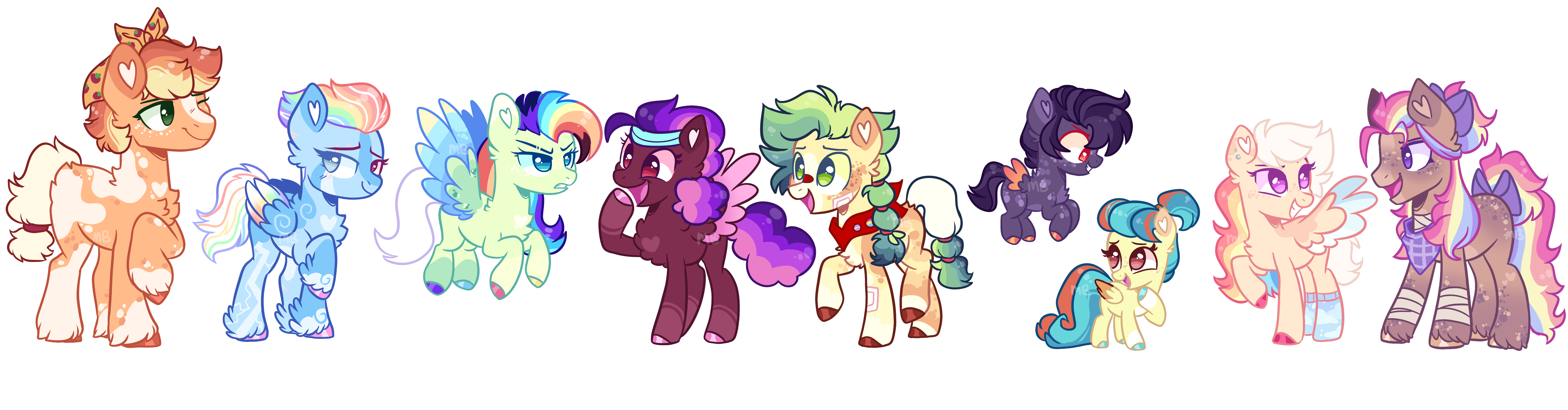 #2915354 - safe, artist:moccabliss, applejack, rainbow dash, oc, oc ...