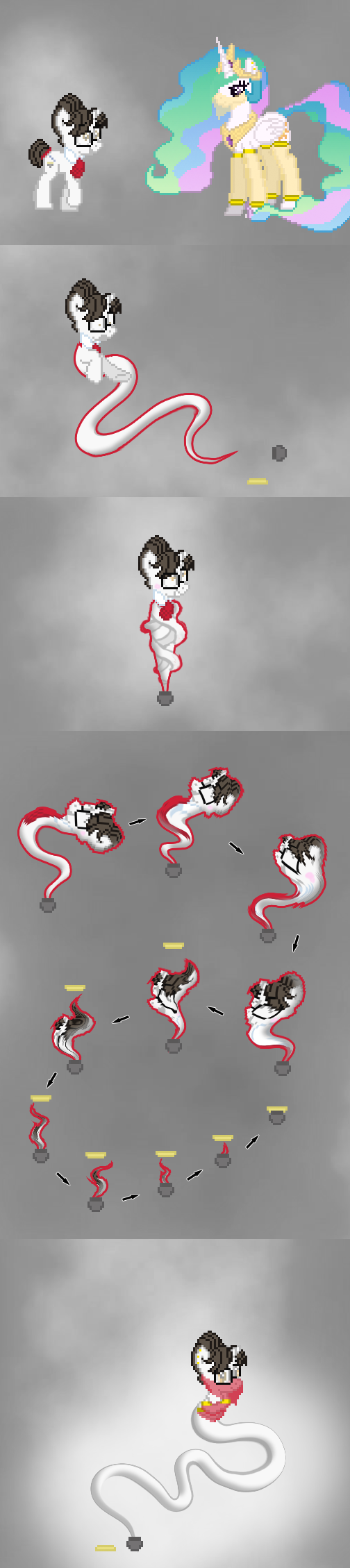 #2929061 - safe, artist:verve, princess celestia, raven, alicorn, genie ...