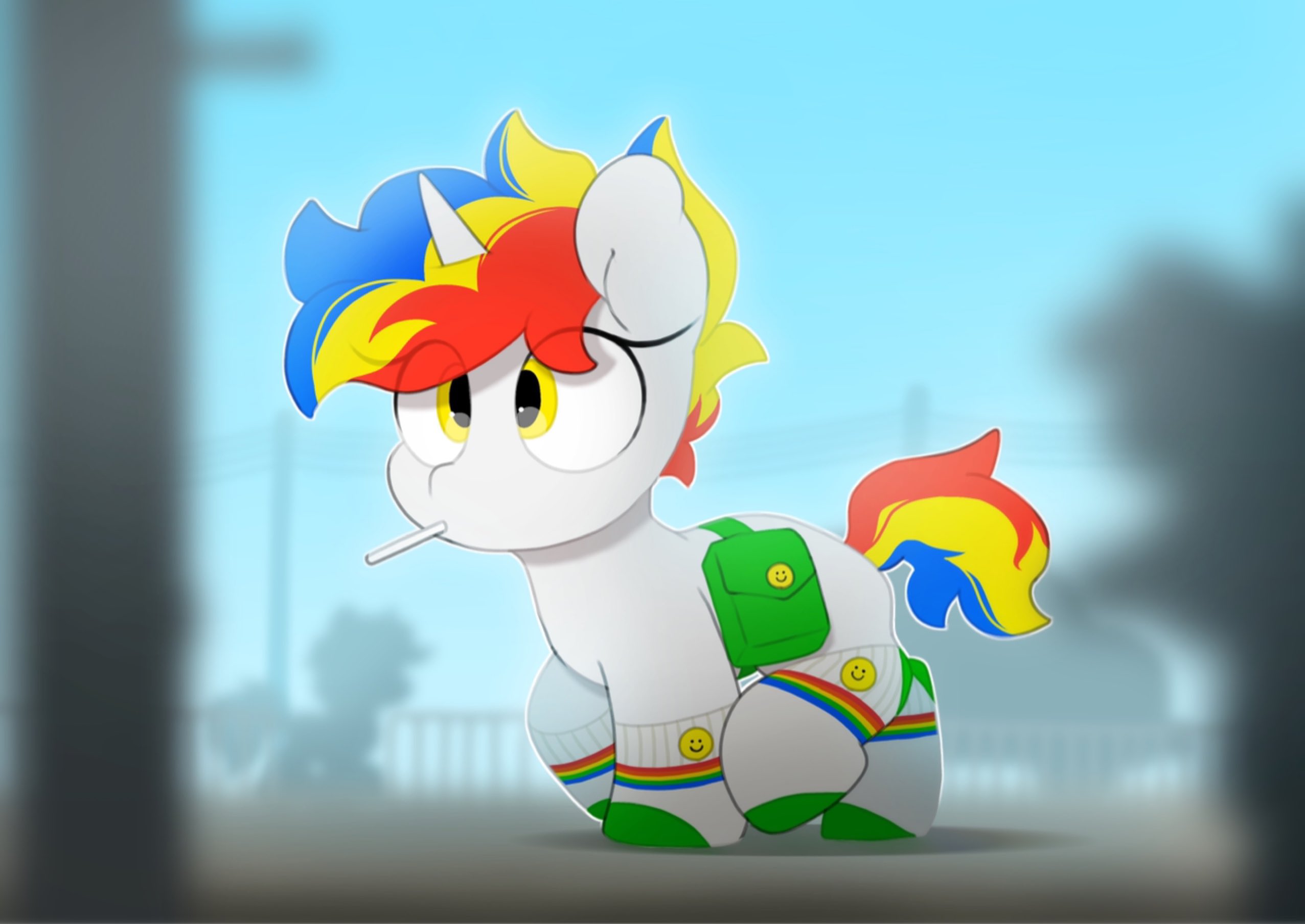 #2919473 - safe, artist:mochi_nation, oc, oc only, oc:rubik star, pony ...