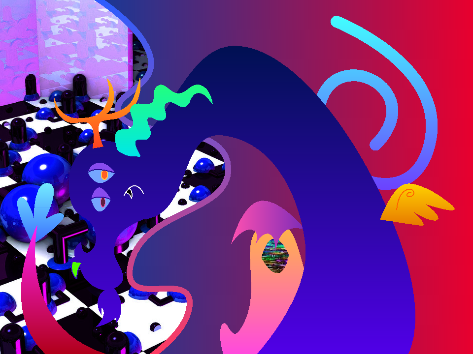 #2933317 - safe, artist:dolphboi, discord, draconequus, g4, abstract ...