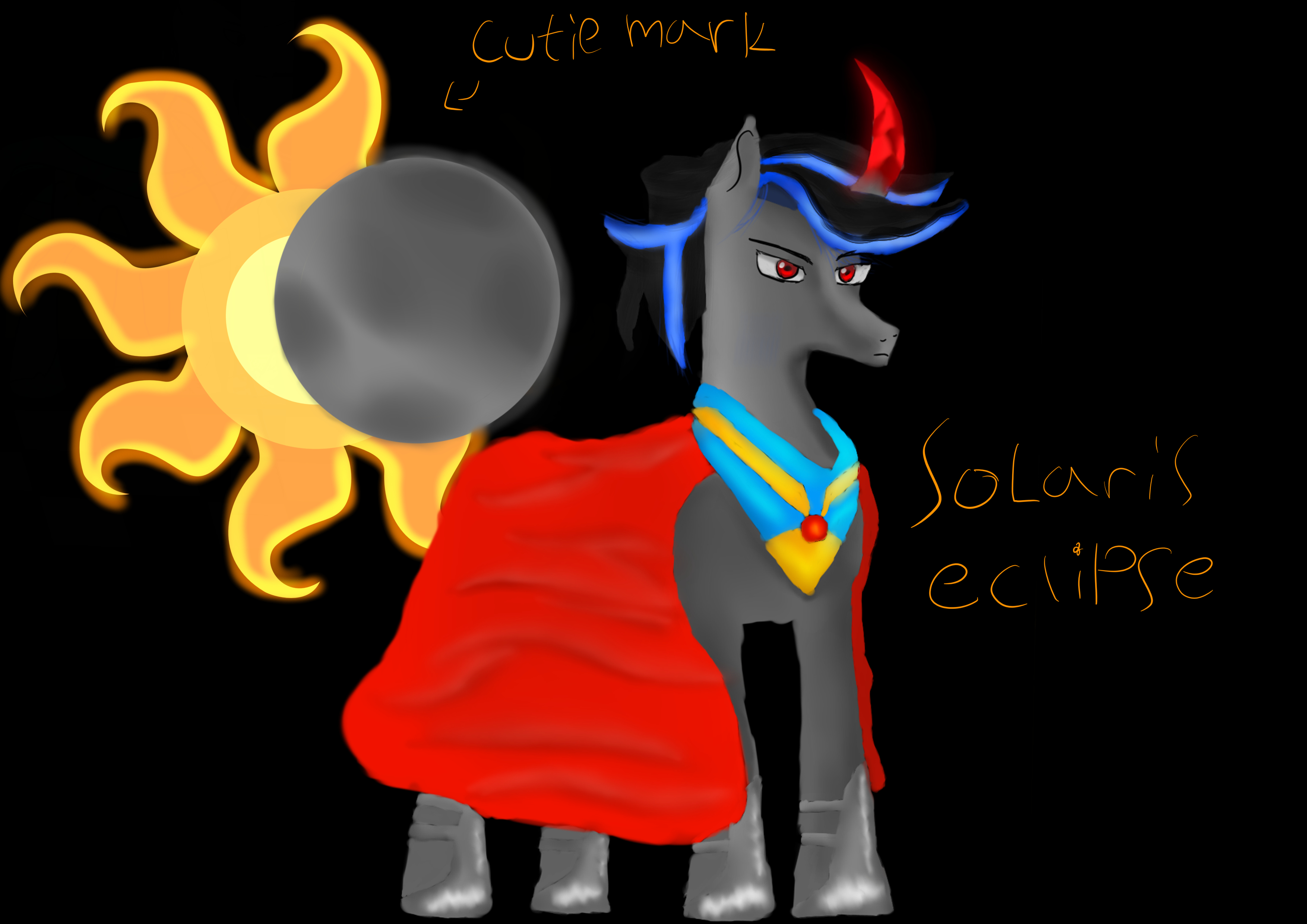 #2933464 - safe, artist:sh4deshad0w41, oc, oc:solarist eclipse, alicorn ...