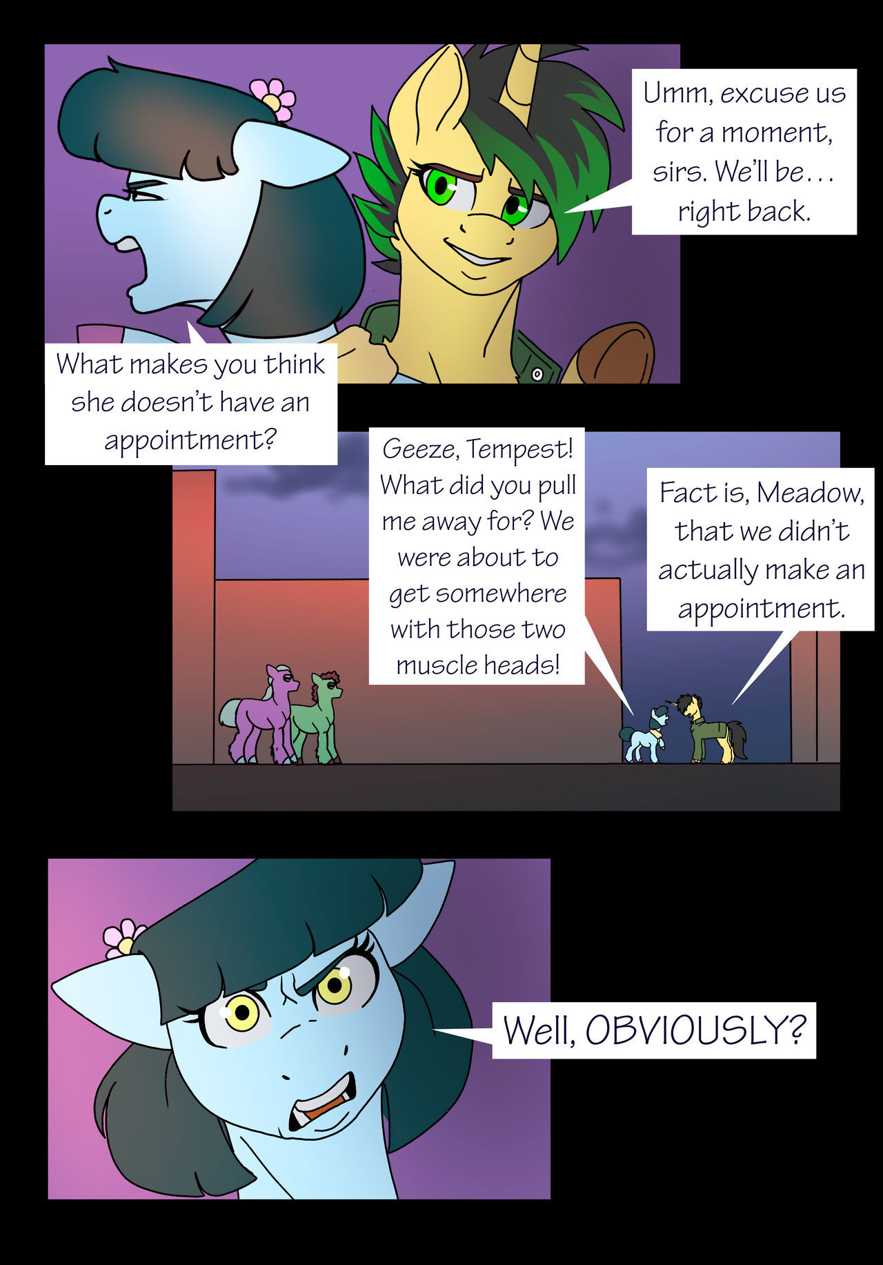 #2934746 - safe, artist:tillie-tmb, oc, oc:meadow lark, oc:tempest ...