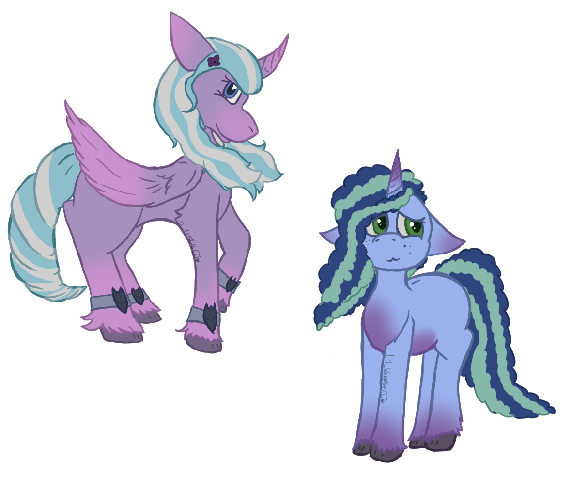 #2934982 - safe, artist:lil_vampirecj, misty, opaline, alicorn, pony ...