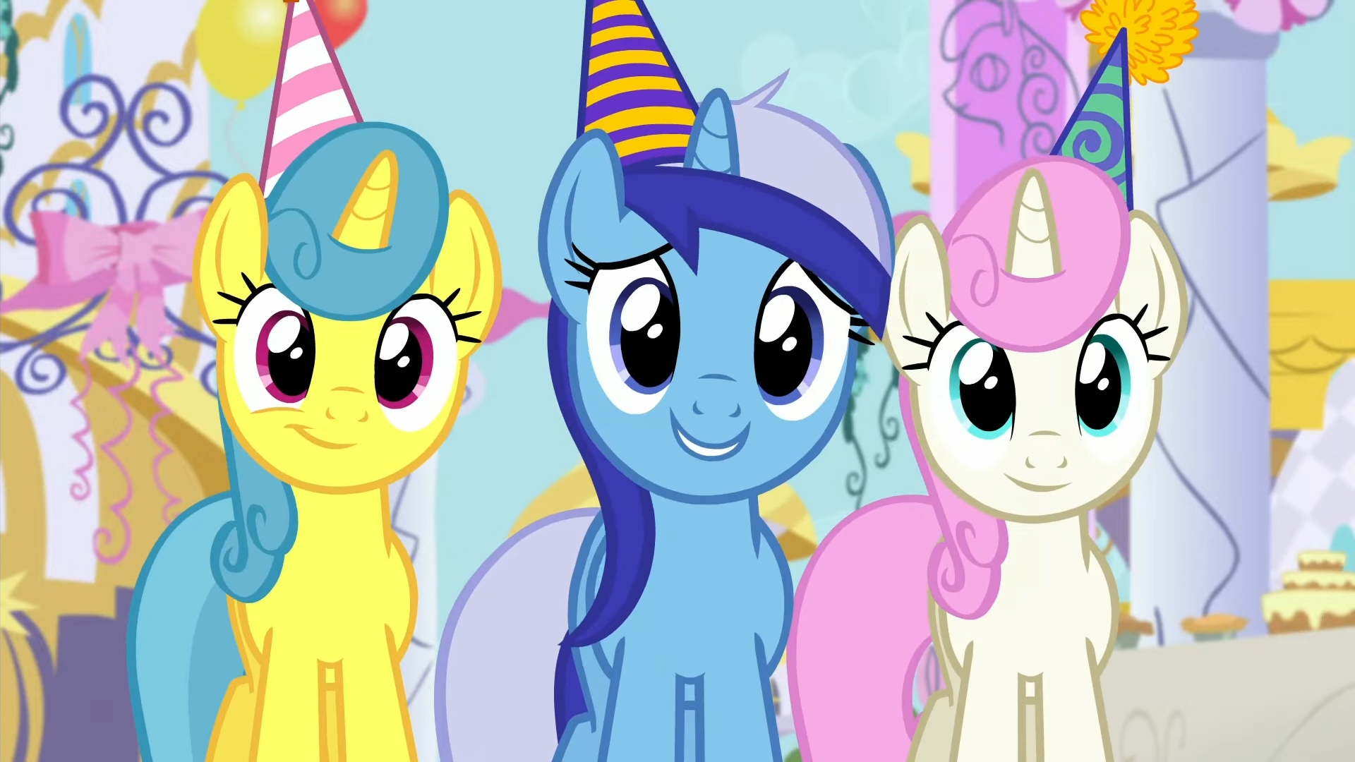 #2936208 - safe, screencap, lemon hearts, minuette, twinkleshine, pony ...