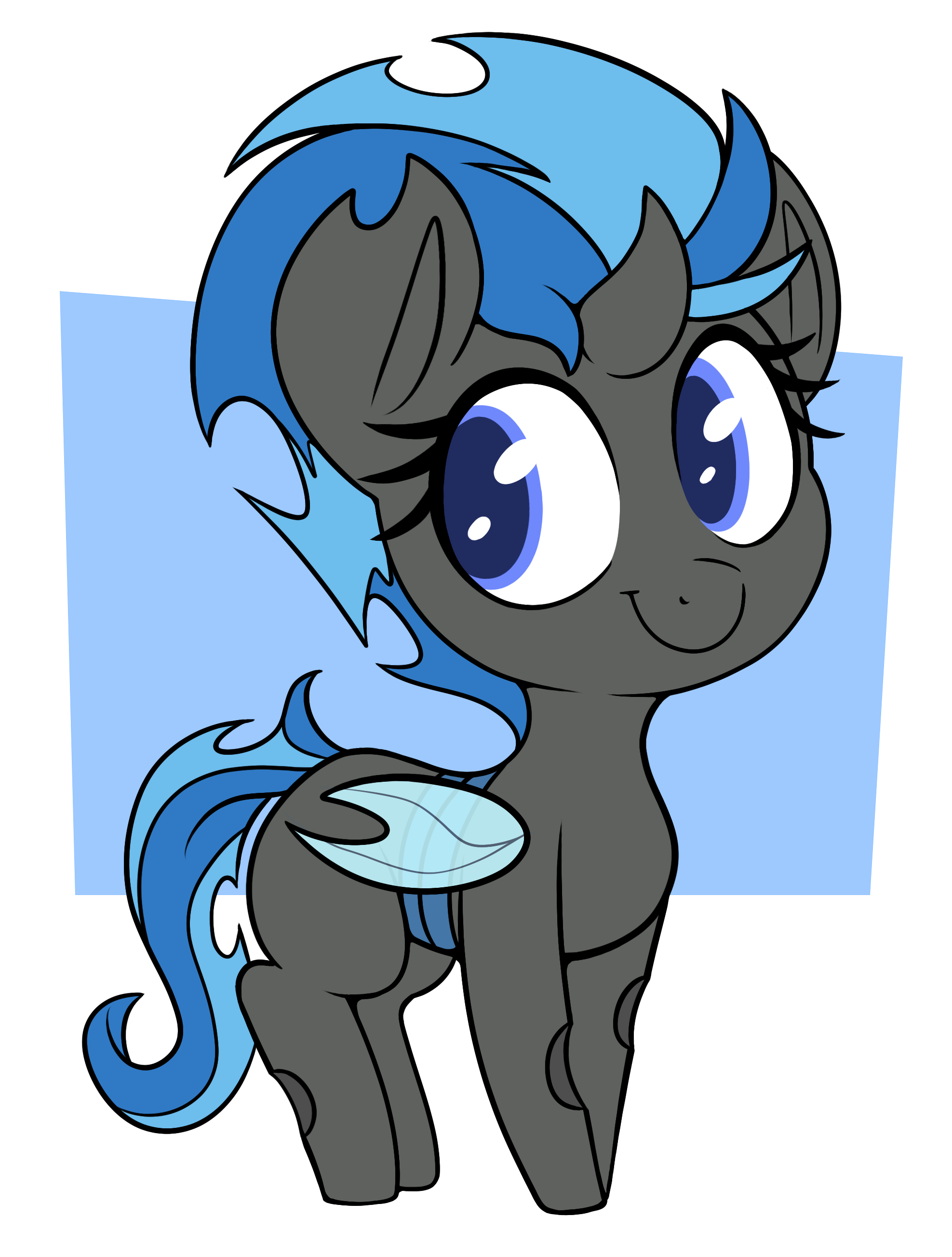 #2936868 - safe, artist:graphene, oc, oc only, oc:nirvana, changeling, blue changeling ...