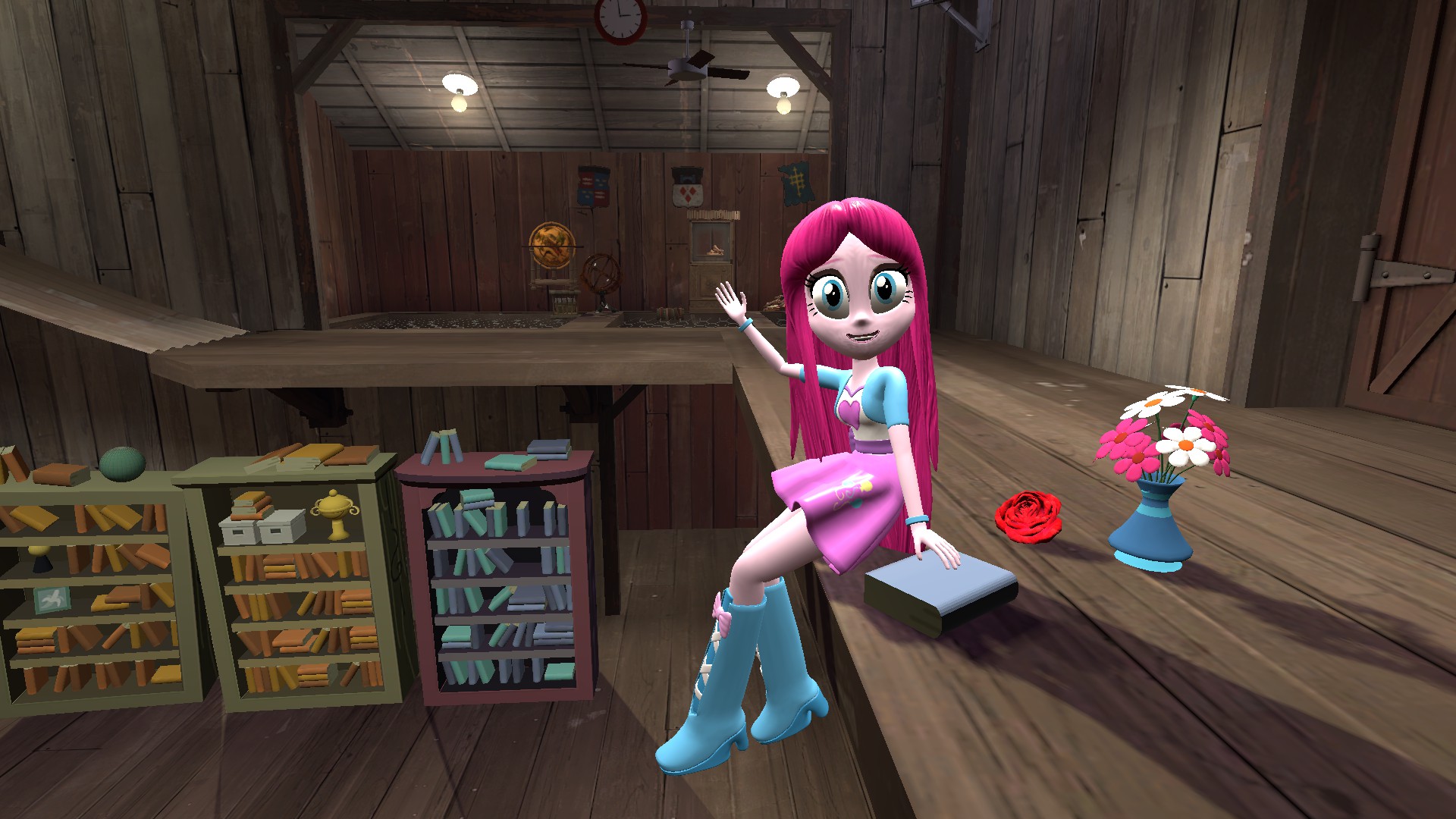 #2937888 - safe, artist:horsesplease, pinkie pie, human, equestria ...