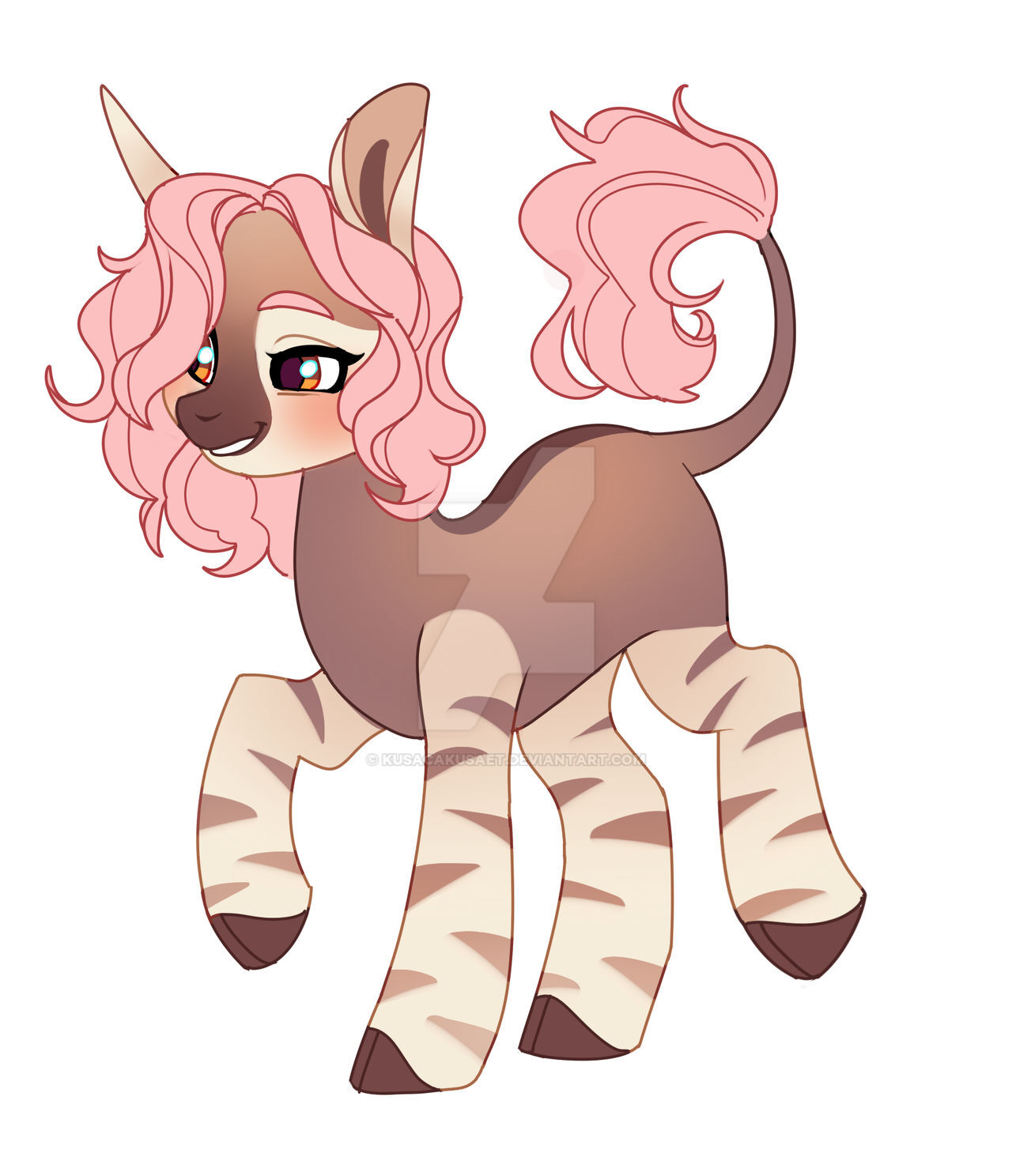 #2920983 - safe, artist:kusacakusaet, oc, oc only, hybrid, pony, zony ...