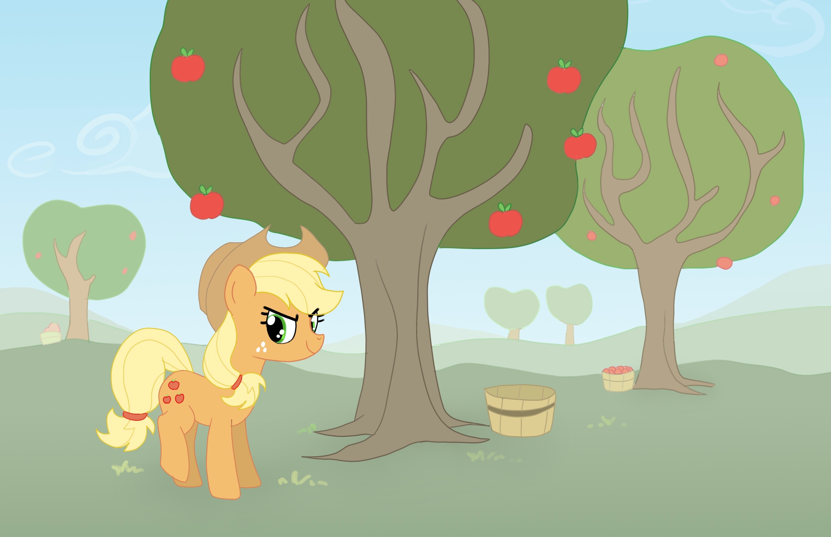 #2921347 - safe, artist:mandumustbasukanemen, applejack, g4, apple ...