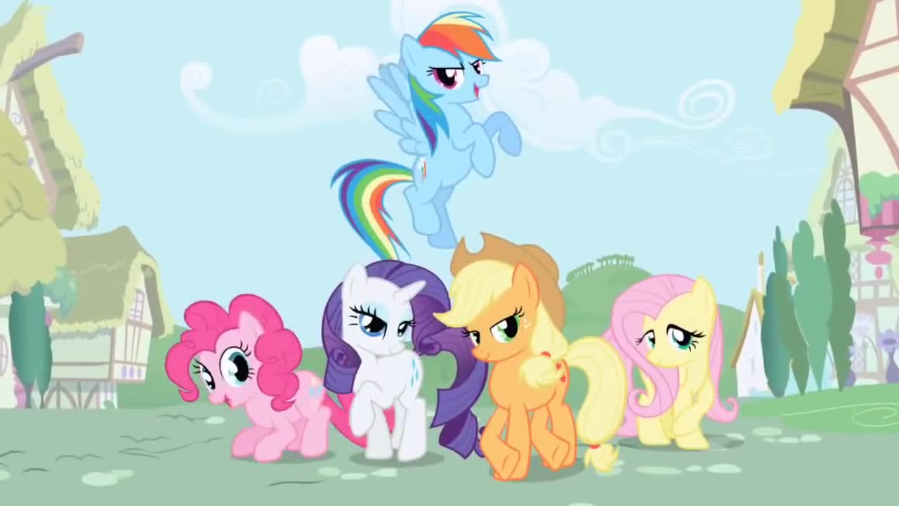 #2945557 - safe, screencap, applejack, fluttershy, pinkie pie, rainbow ...