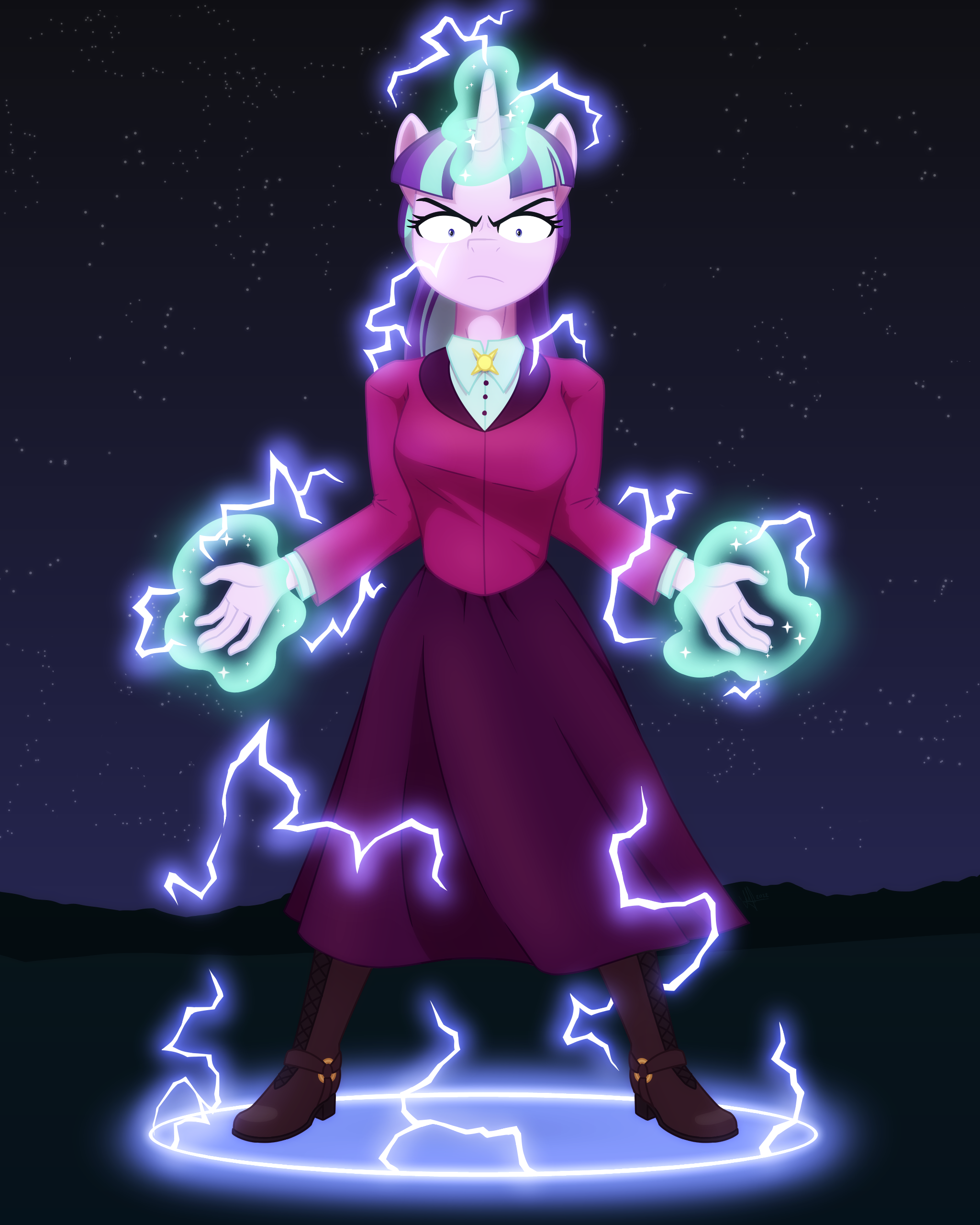 #2945778 - safe, artist:whitequartztheartist, starlight glimmer, anthro ...