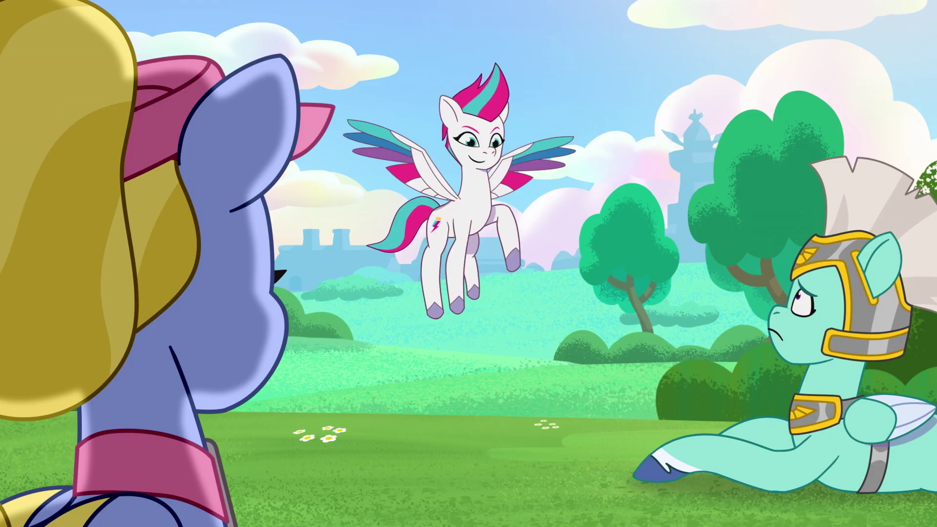 #2947049 - safe, screencap, fifi (g5), thunder flap, zipp storm, pegasus, pony, g5, my little ...