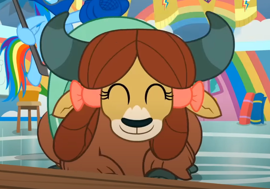 #2947066 - safe, screencap, rainbow dash, yona, pegasus, pony, yak, g4 ...