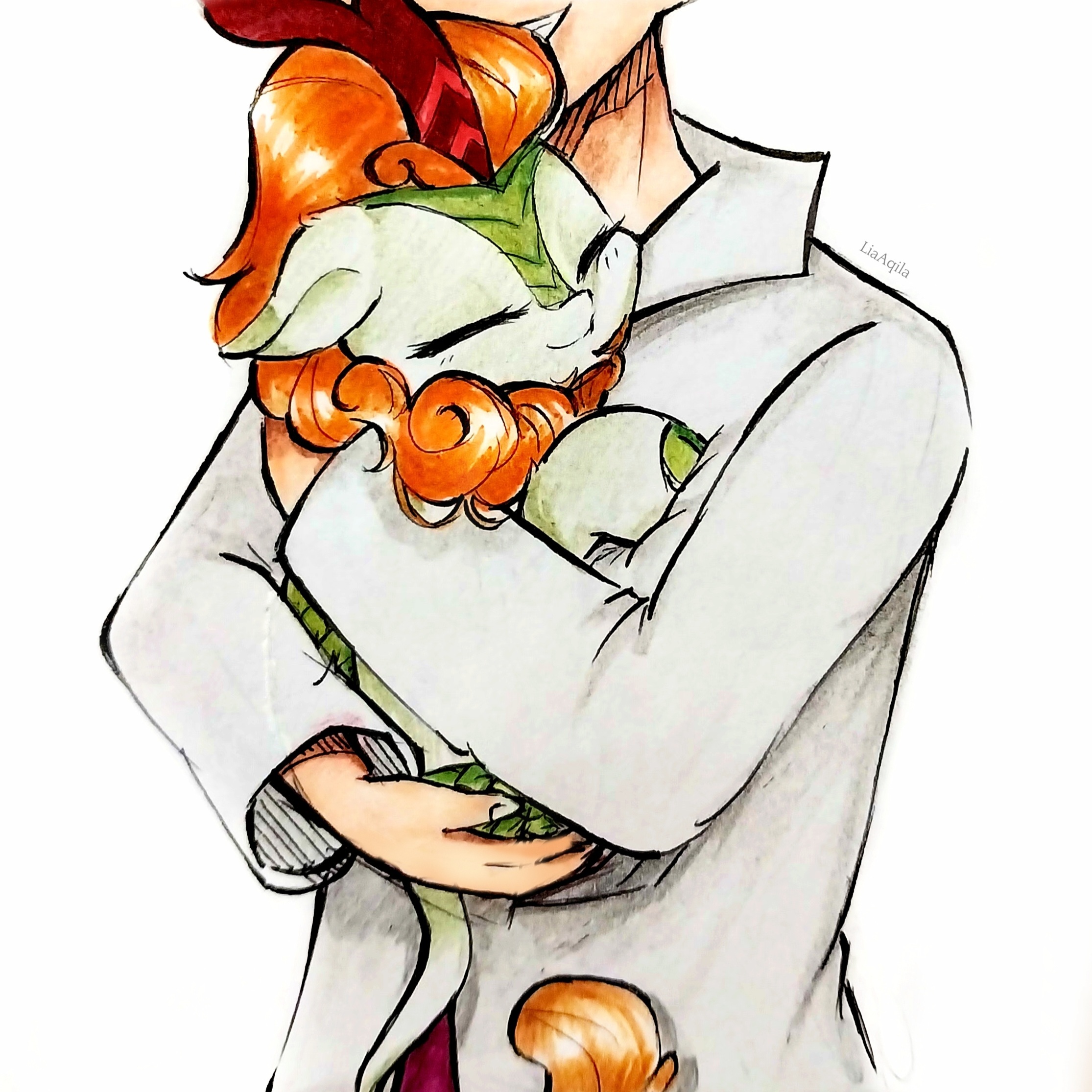 #2947516 - safe, artist:liaaqila, autumn blaze, human, kirin, awwtumn ...