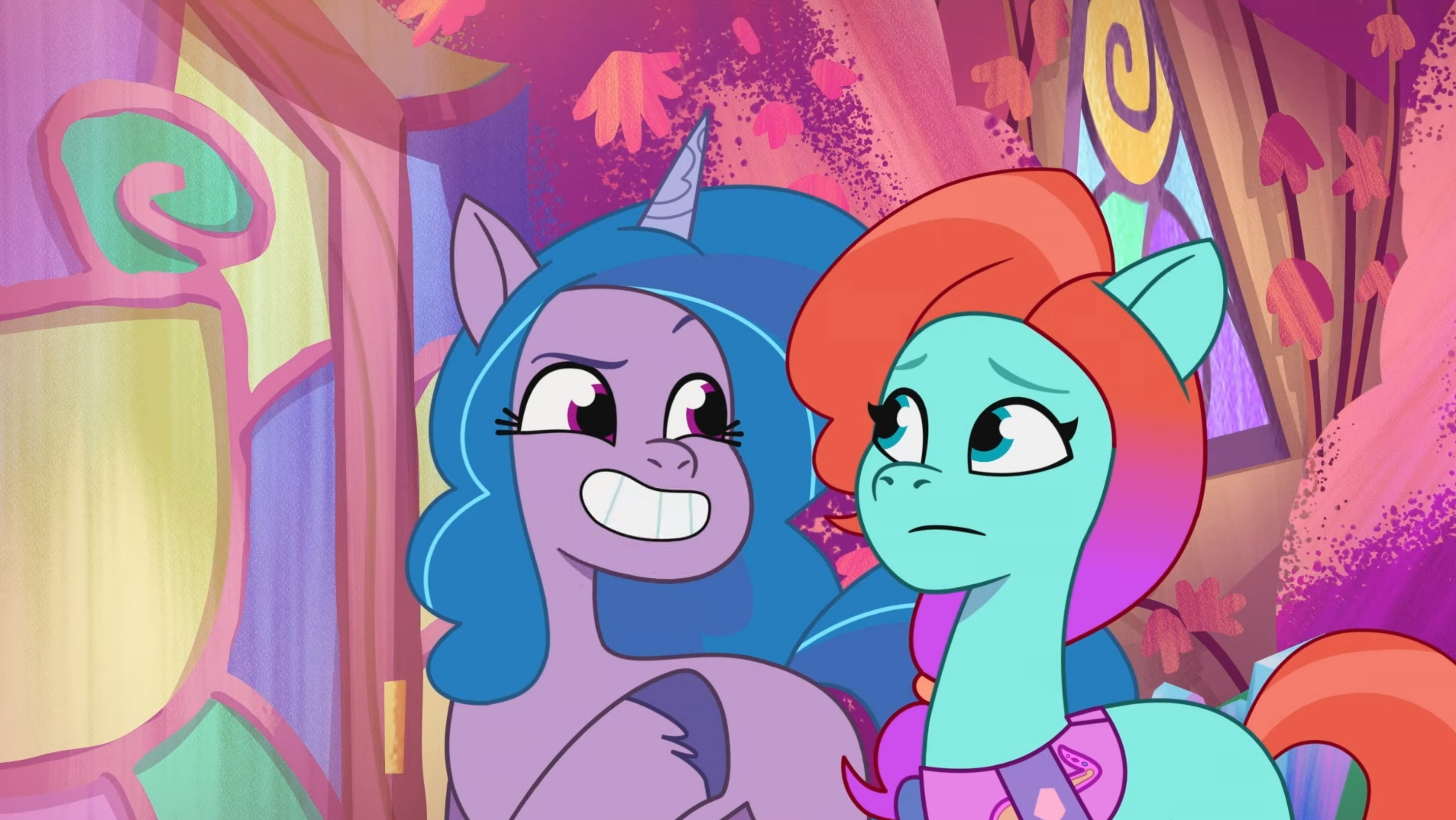 #2948262 - safe, screencap, izzy moonbow, jazz hooves, earth pony, pony ...