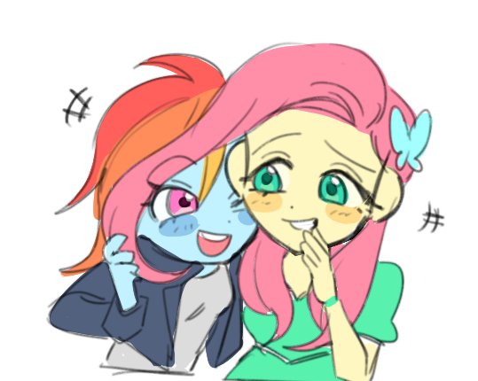 #2949005 - safe, artist:thresher_shark_, fluttershy, rainbow dash ...