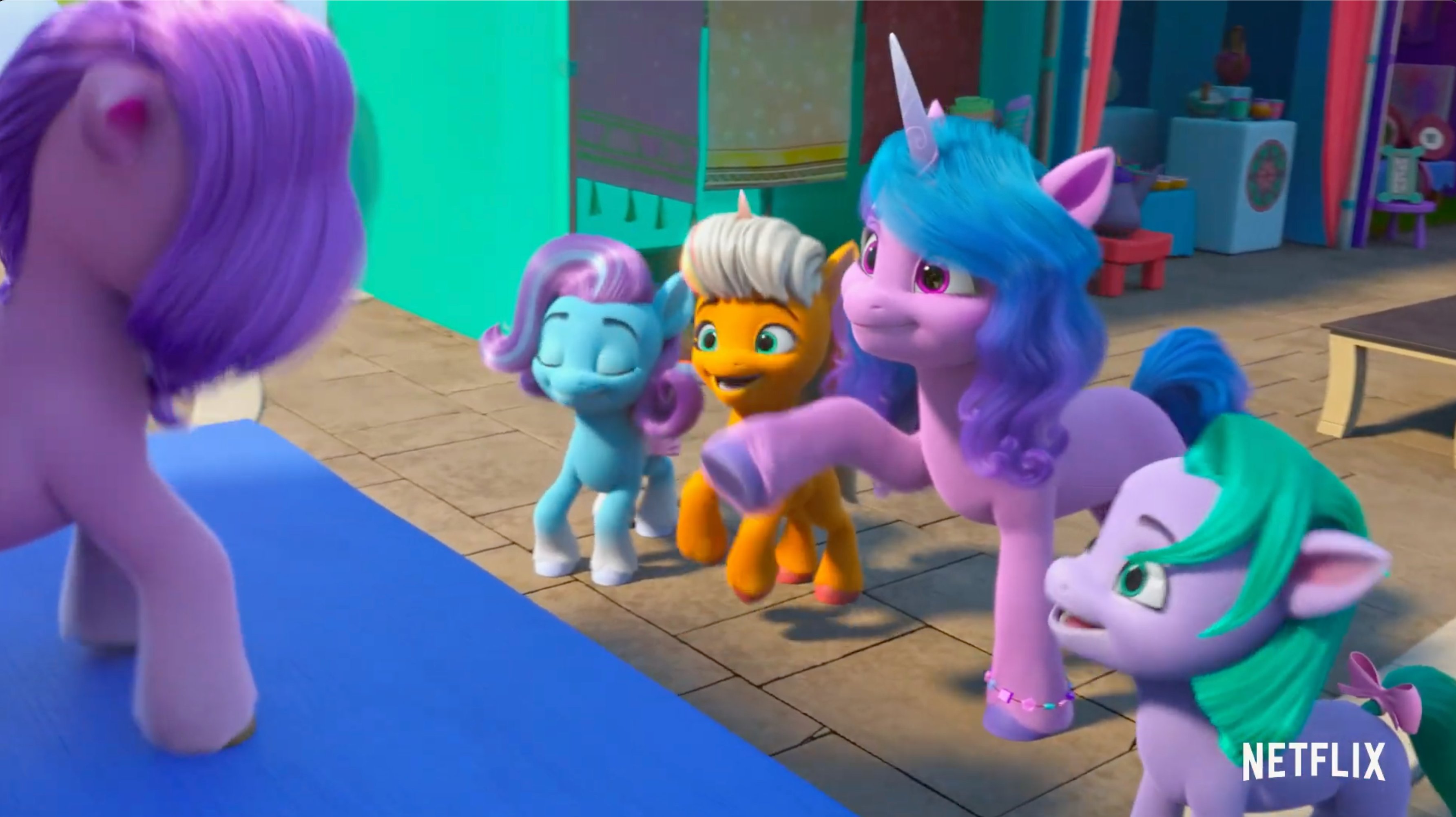 #2950321 - safe, screencap, glory (g5), izzy moonbow, peach fizz, pipp ...