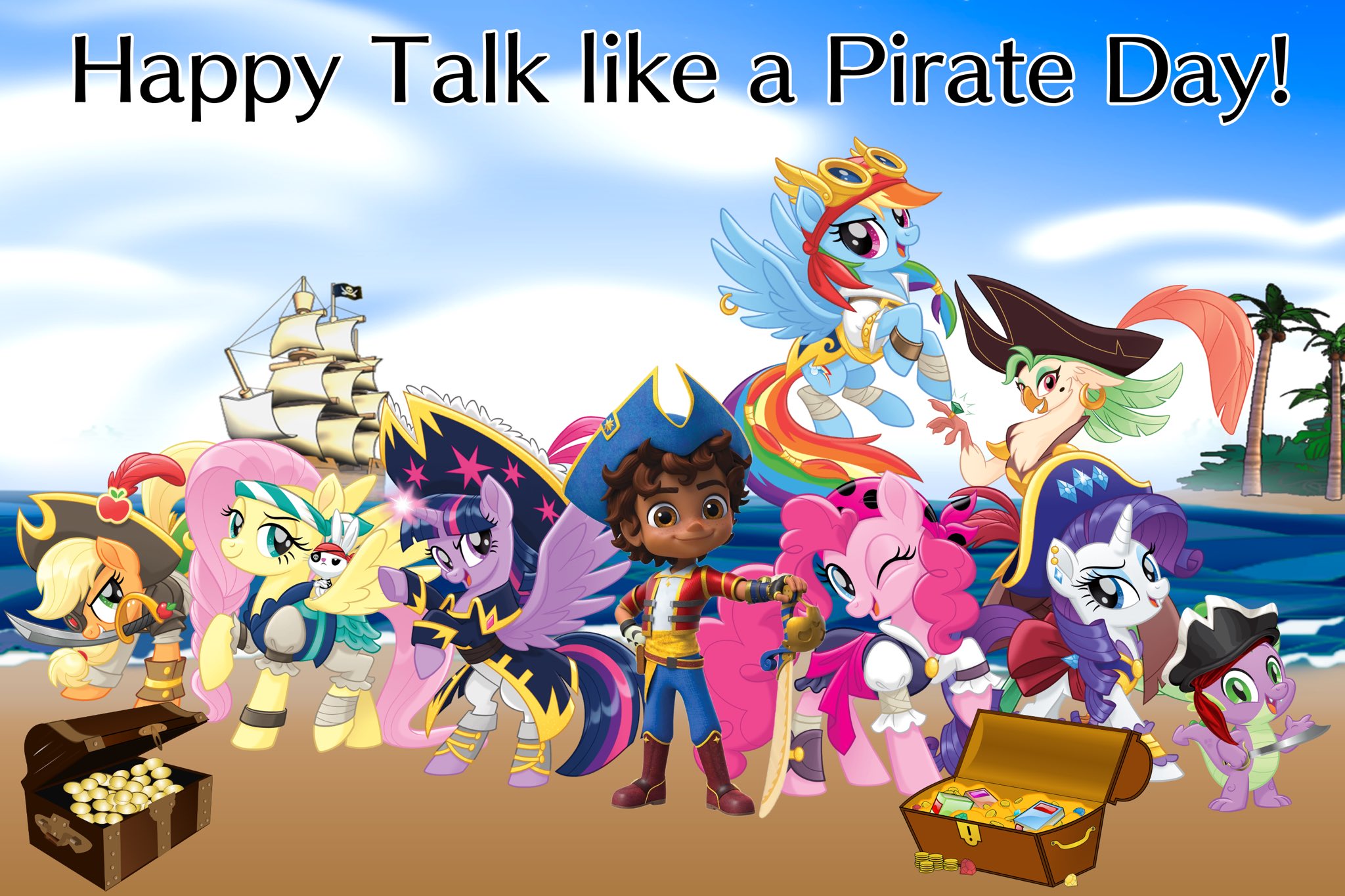 #2950459 - safe, artist:user15432, angel bunny, applejack, captain ...