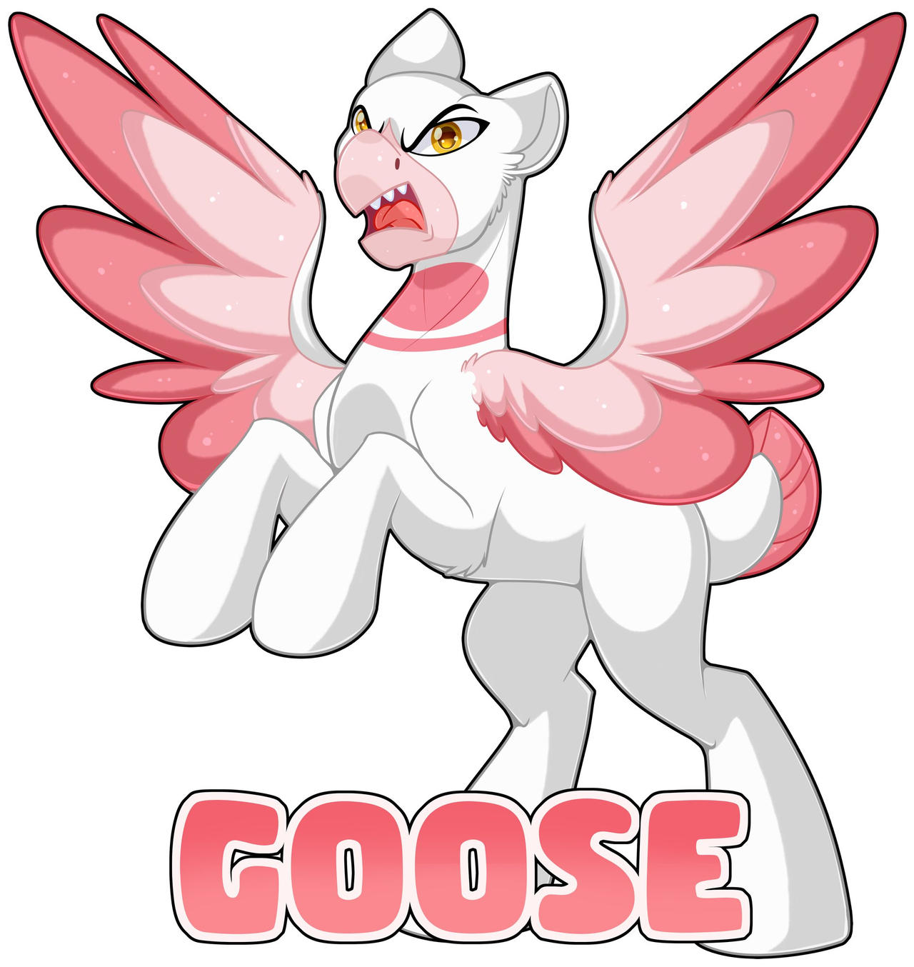 #2951856 - safe, artist:missbramblemele, oc, oc:goosehorse, bird, goose ...