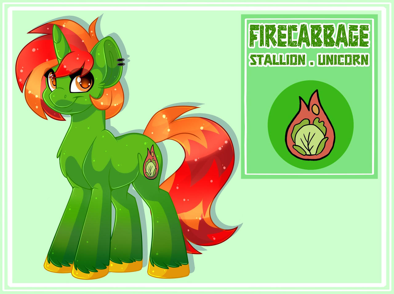 #2952004 - safe, artist:missbramblemele, oc, oc:fire cabbage, pony ...