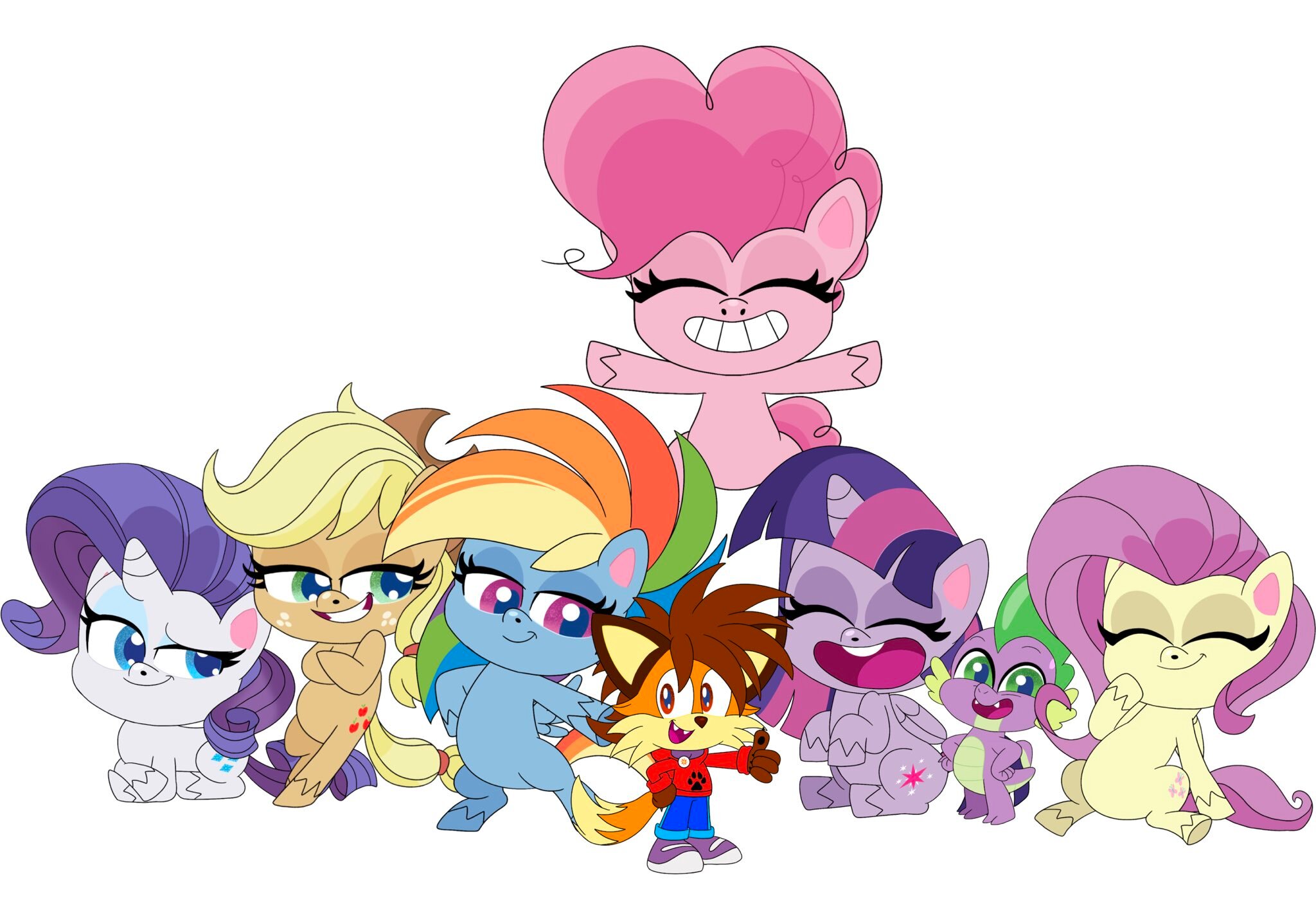 #2952225 - safe, artist:lachlandingoofficial, applejack, fluttershy ...