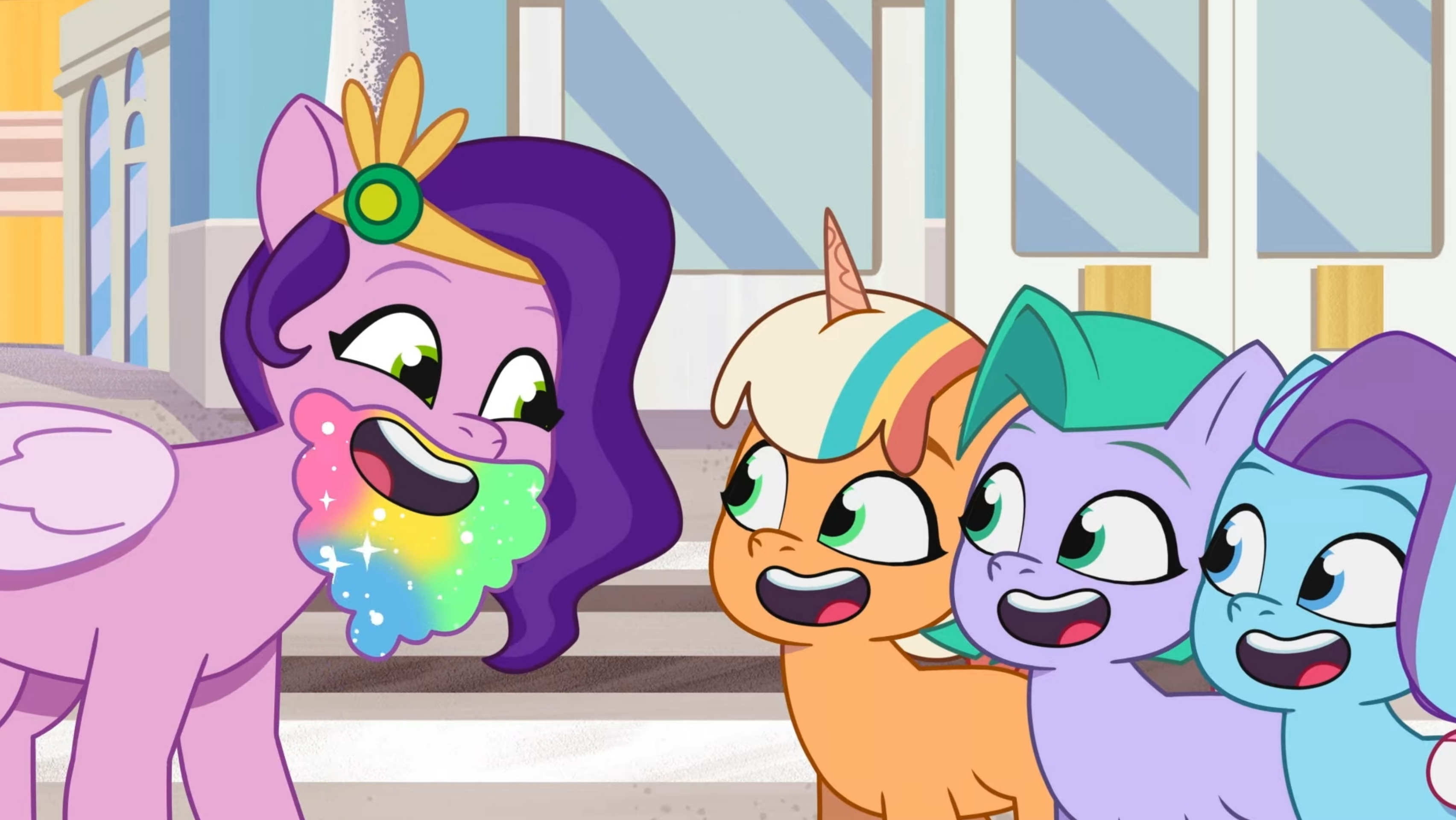 #2952794 - safe, screencap, glory (g5), peach fizz, pipp petals, seashell (g5), earth pony ...