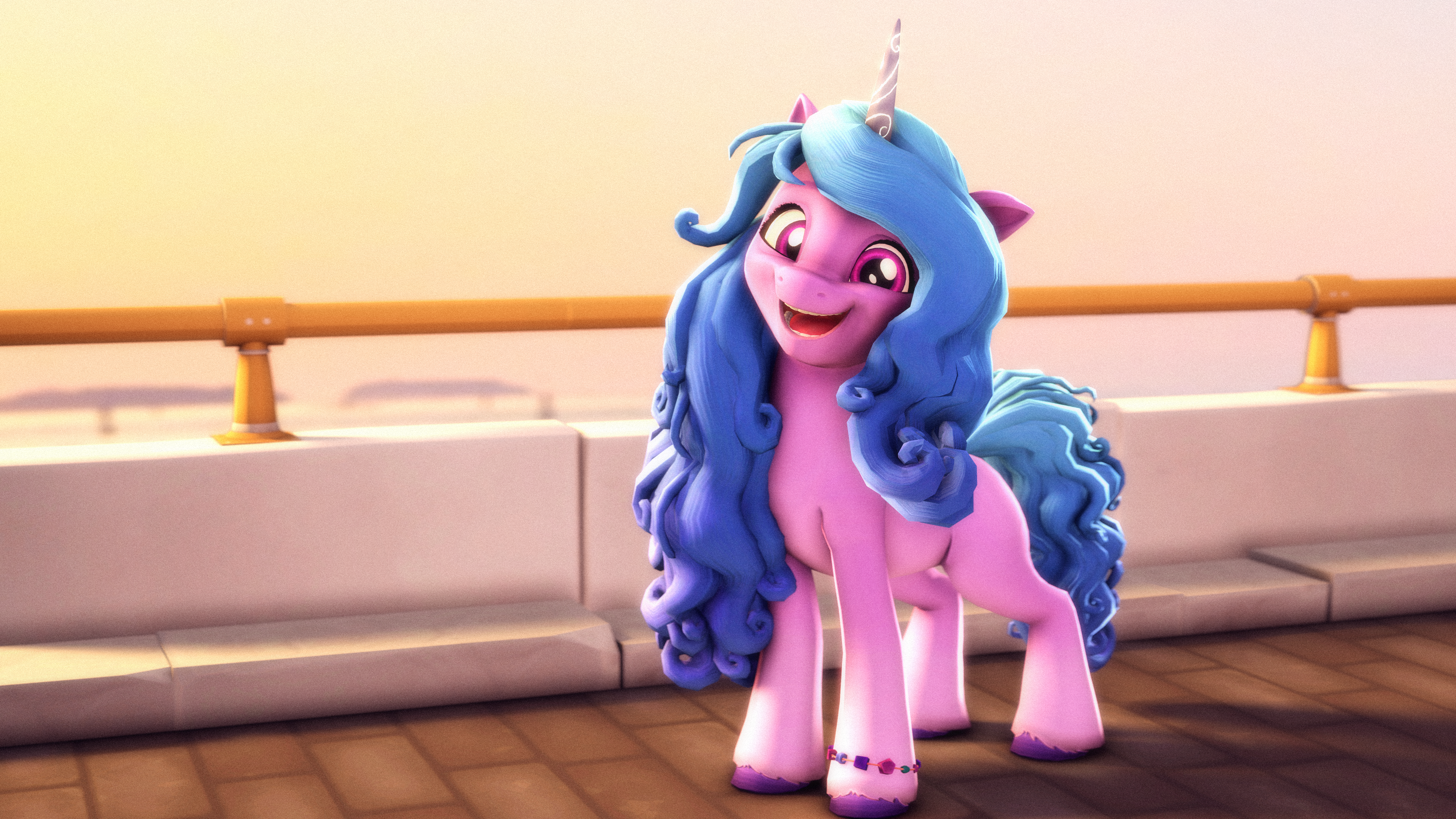 #2955138 - safe, artist:psfmer, izzy moonbow, pony, unicorn, g5, 3d ...